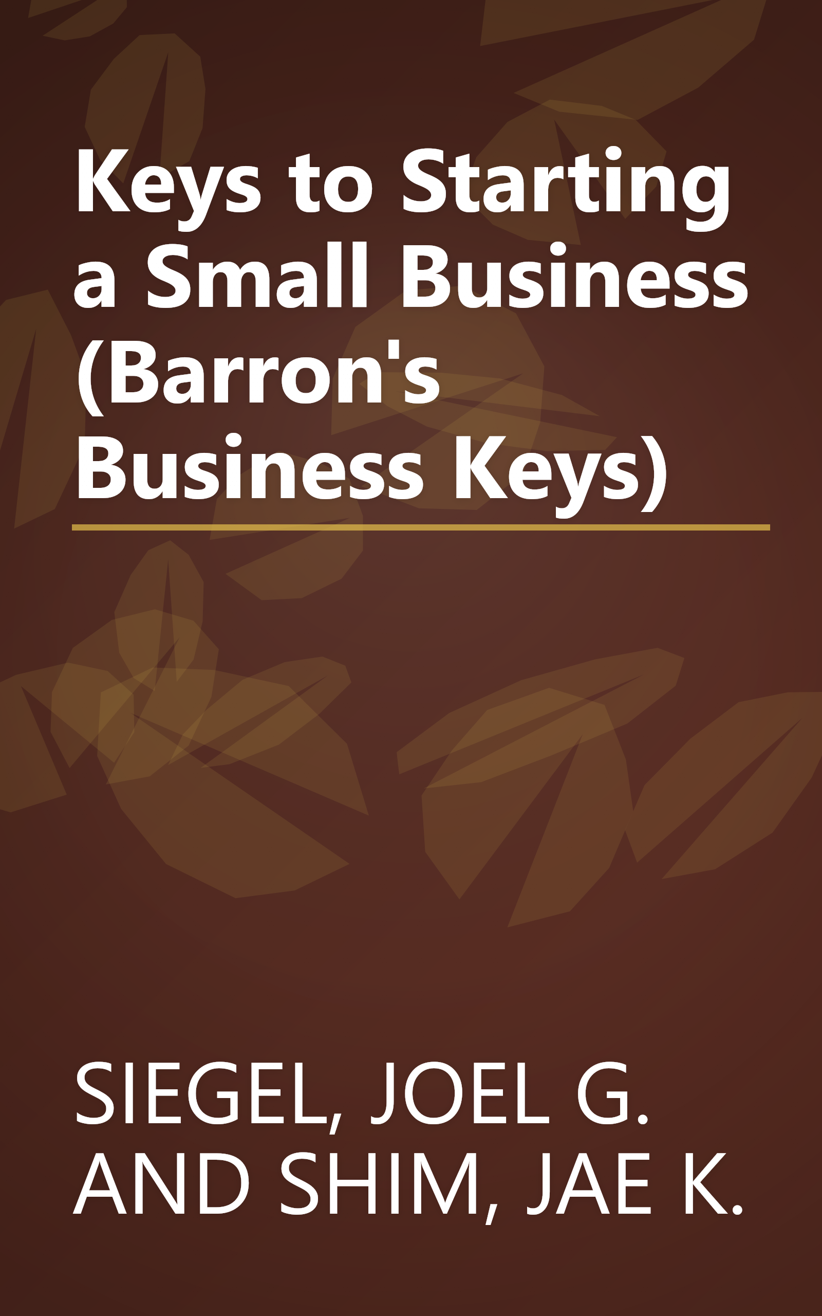 Keys to Starting a Small Business (Barron's Business Keys) book cover