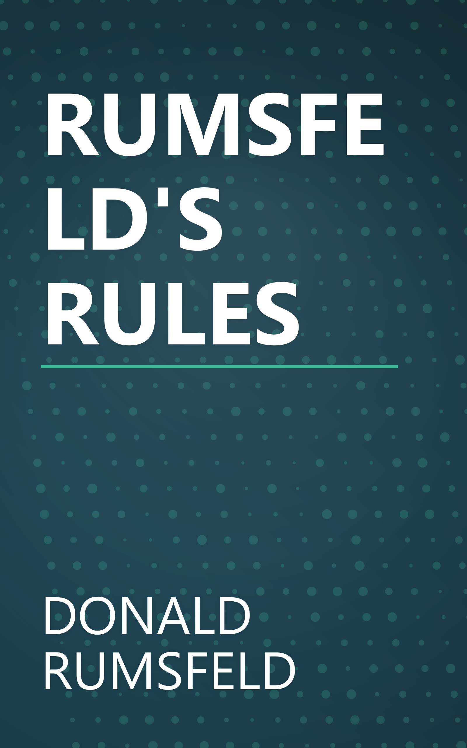 RUMSFELD'S RULES book cover