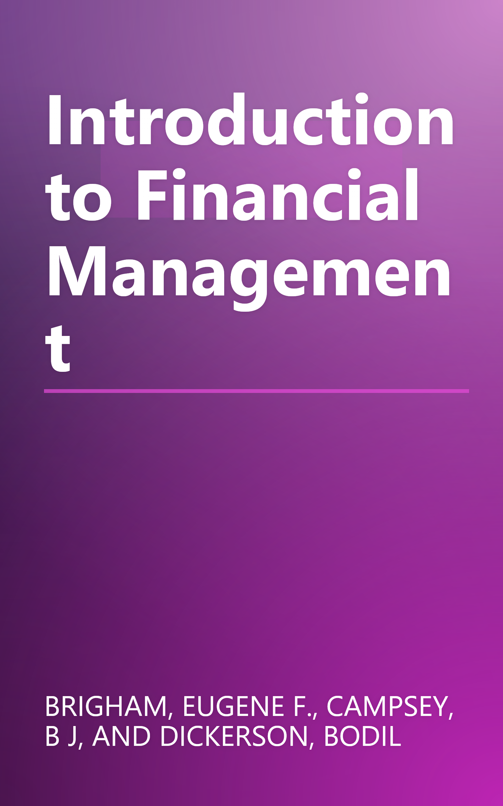 Introduction to Financial Management book cover