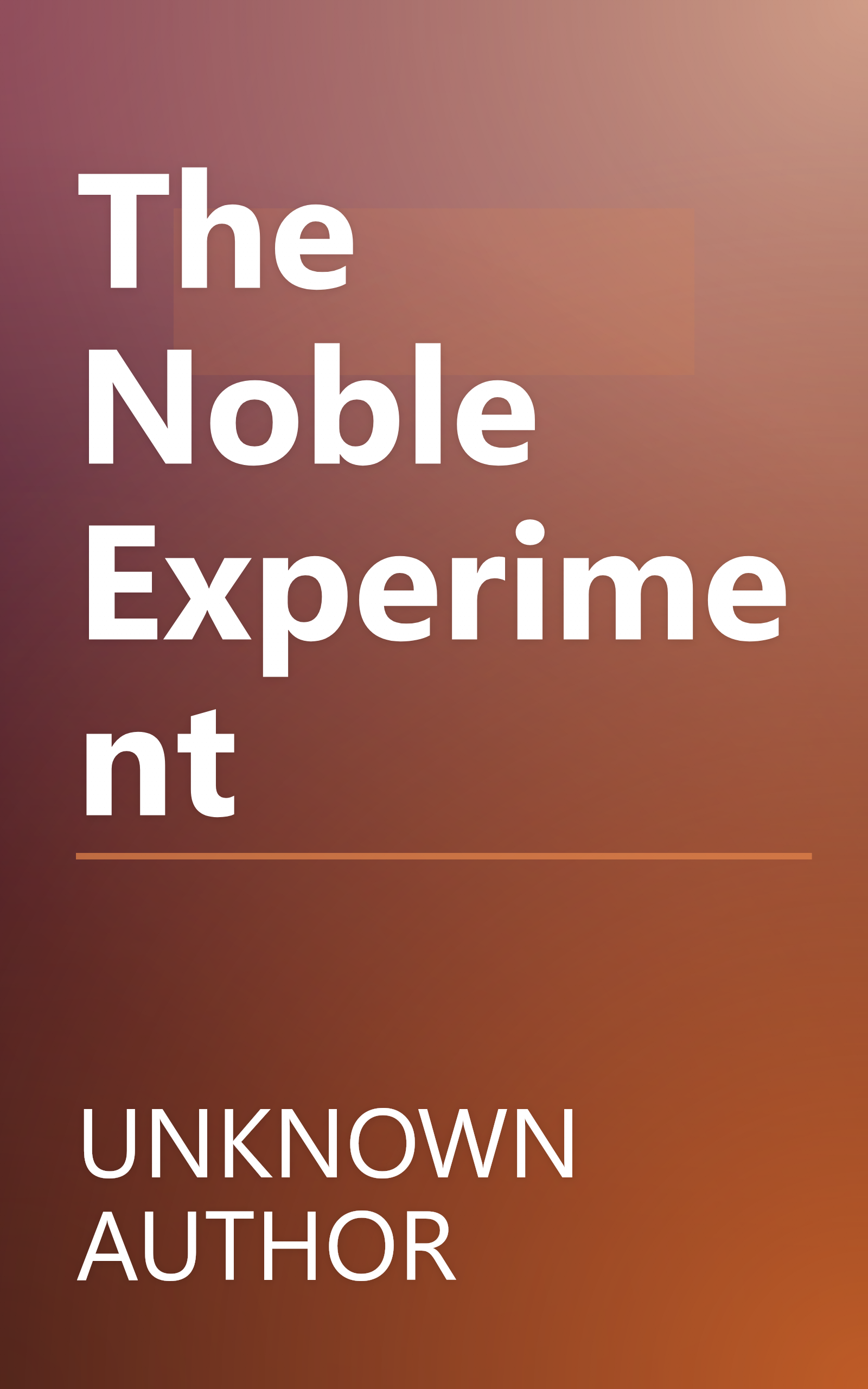 The  Noble Experiment book cover