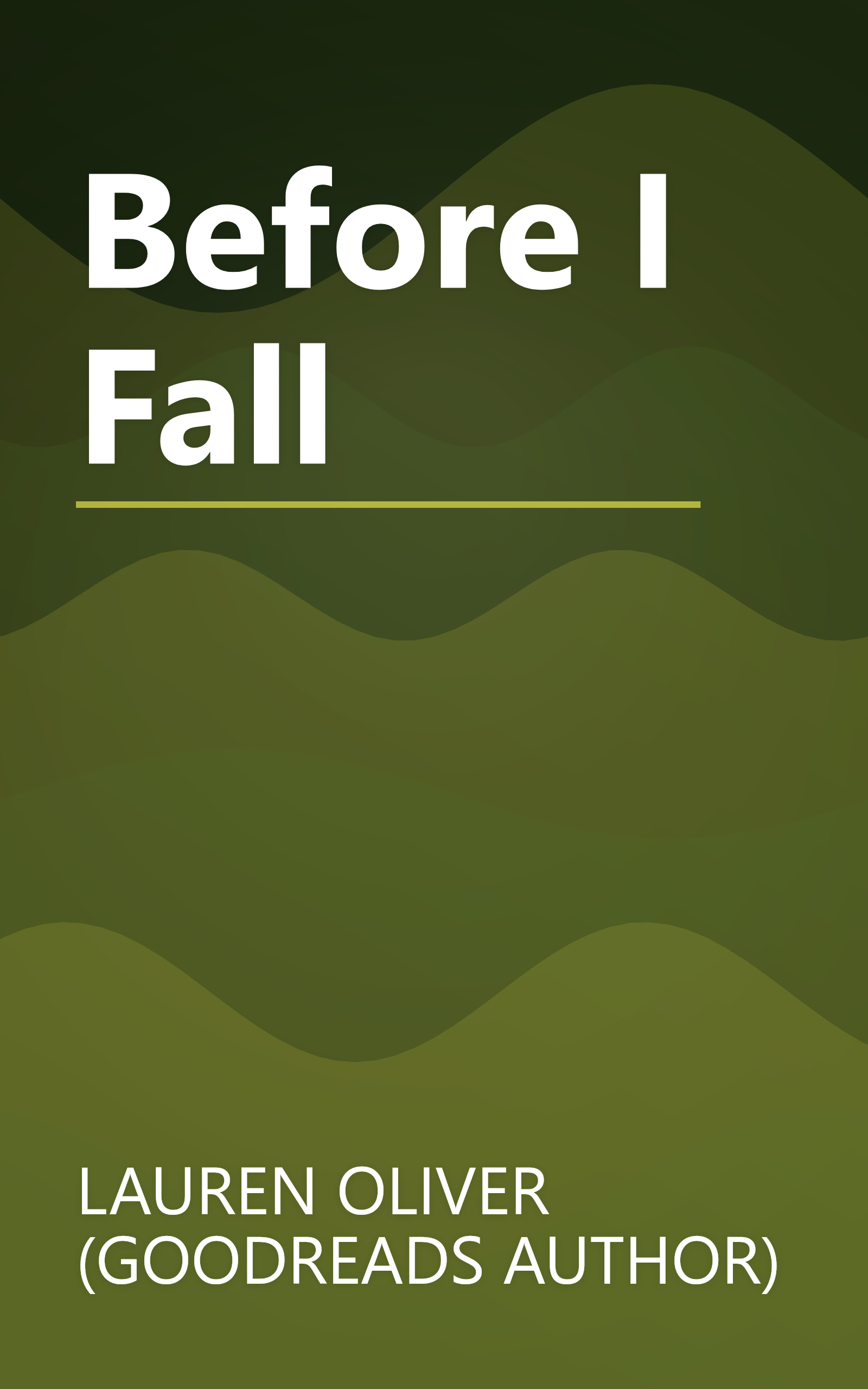 Before I Fall book cover