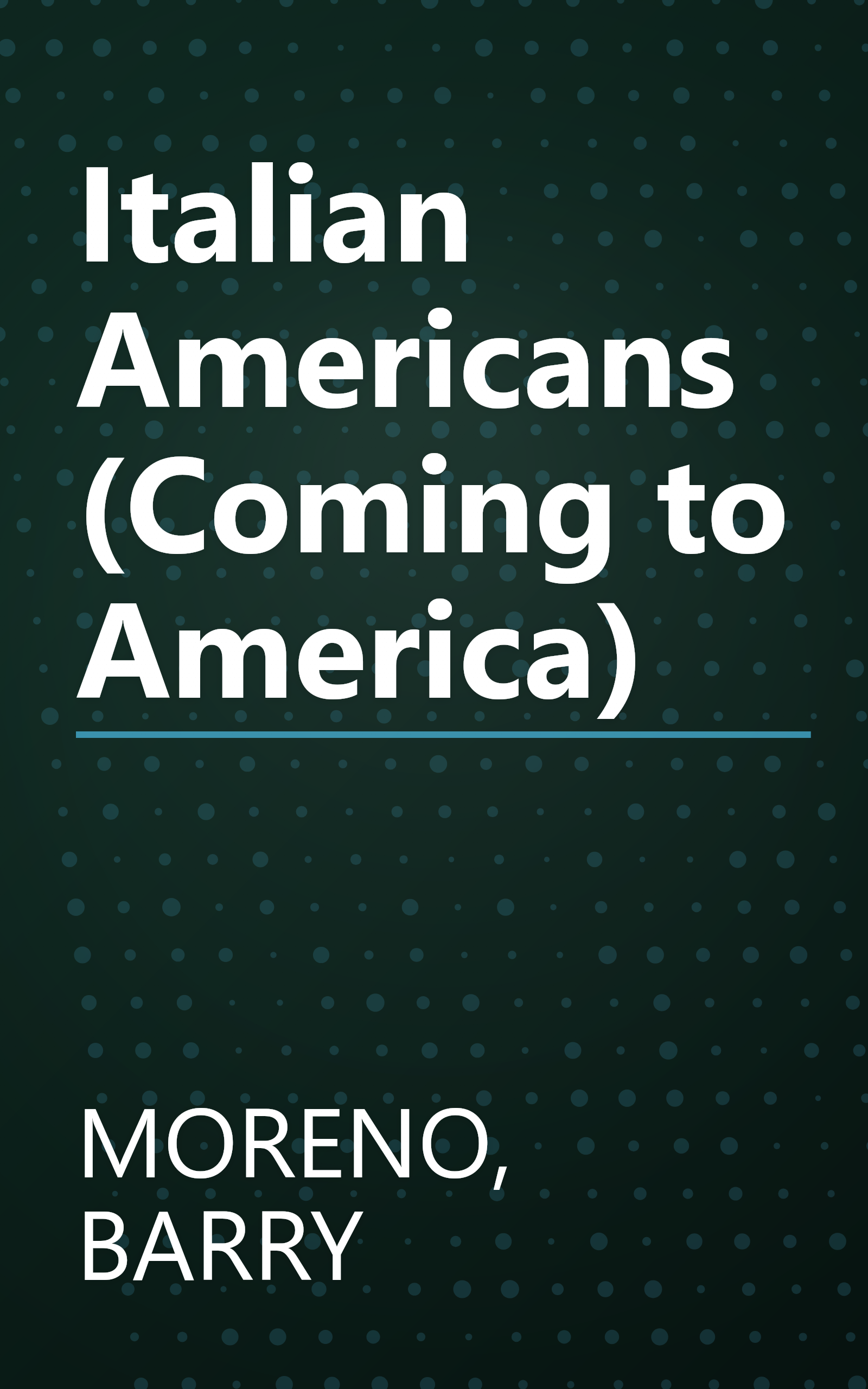 Italian Americans (Coming to America) book cover
