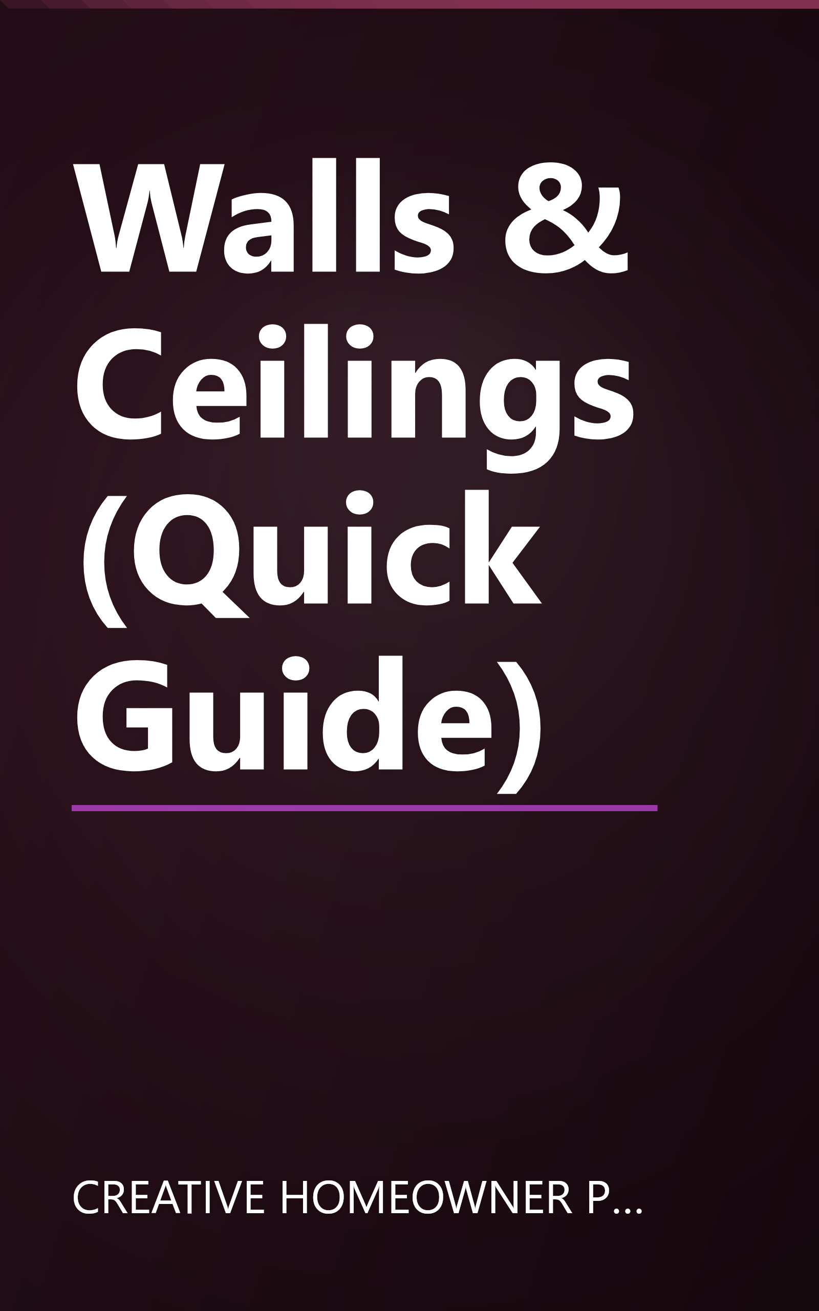 Walls & Ceilings (Quick Guide) book cover