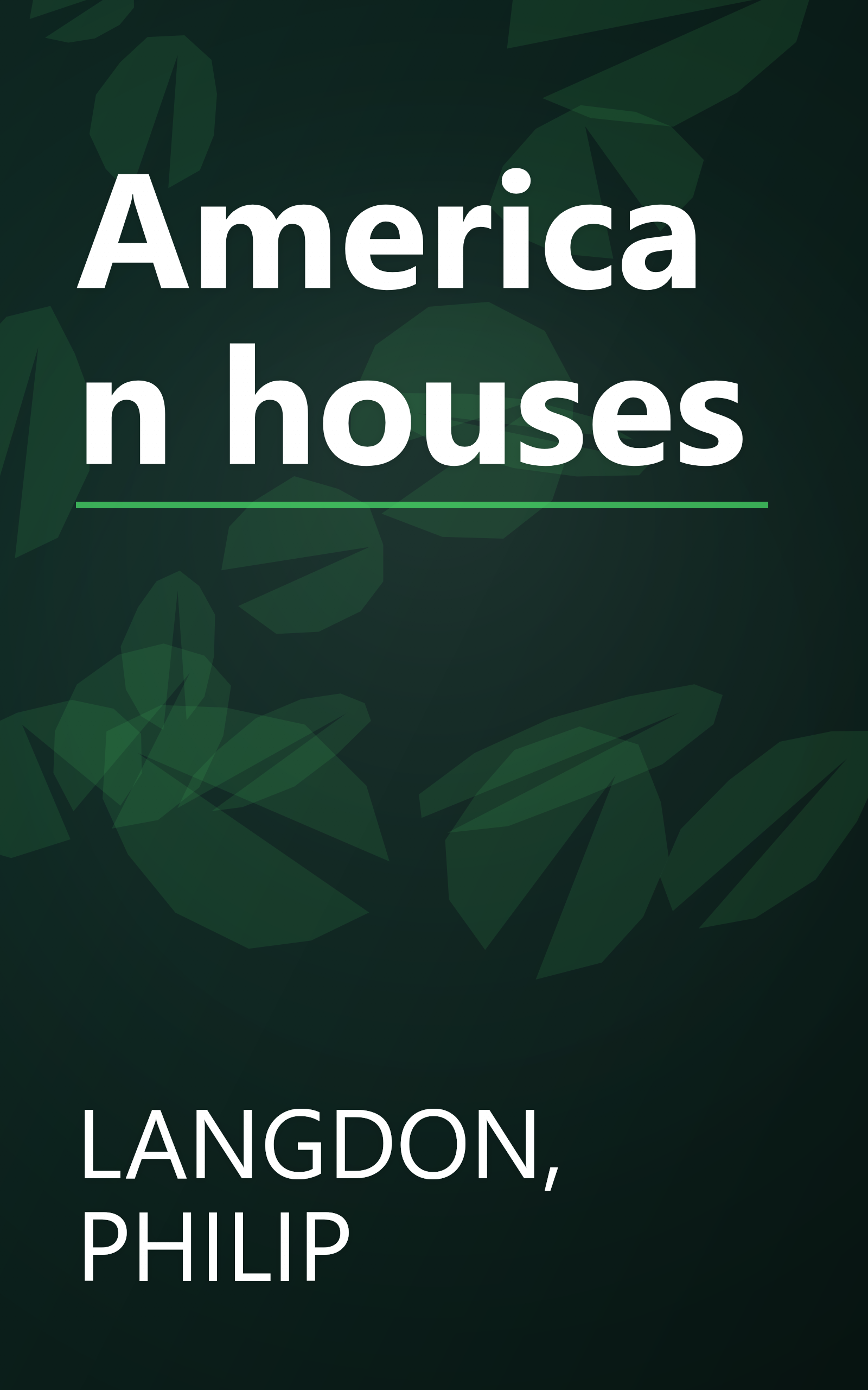 American houses book cover