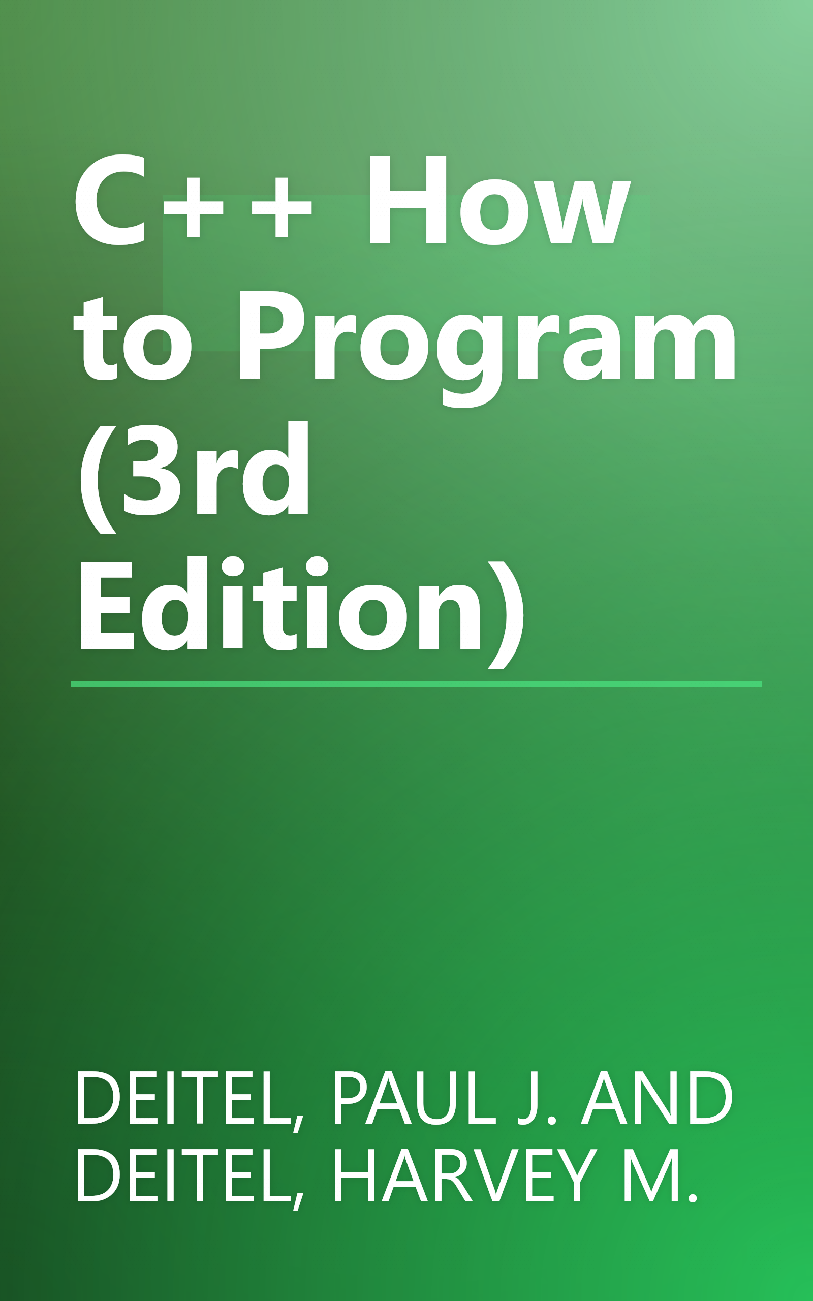 C++ How to Program (3rd Edition) book cover