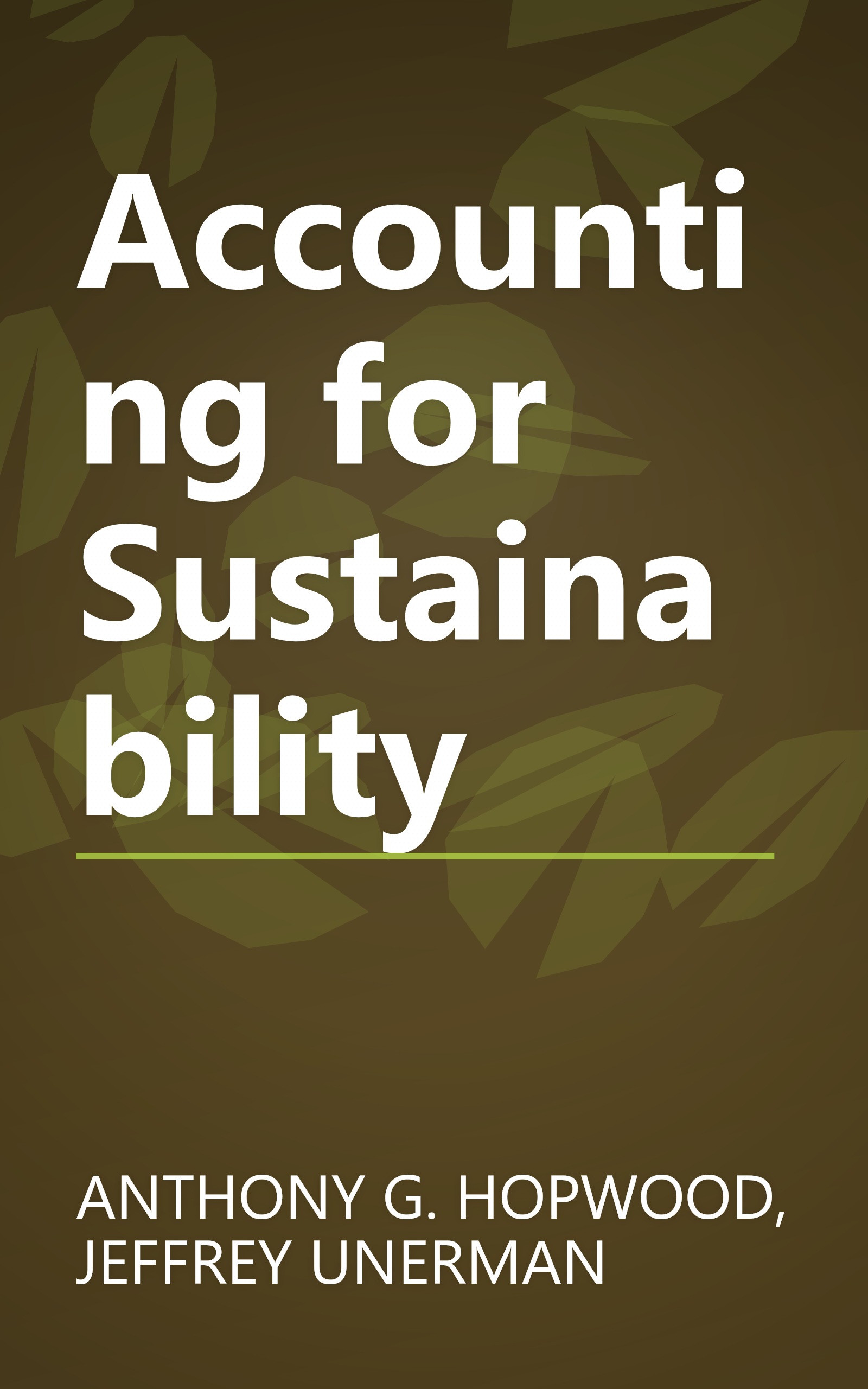 Accounting for Sustainability book cover