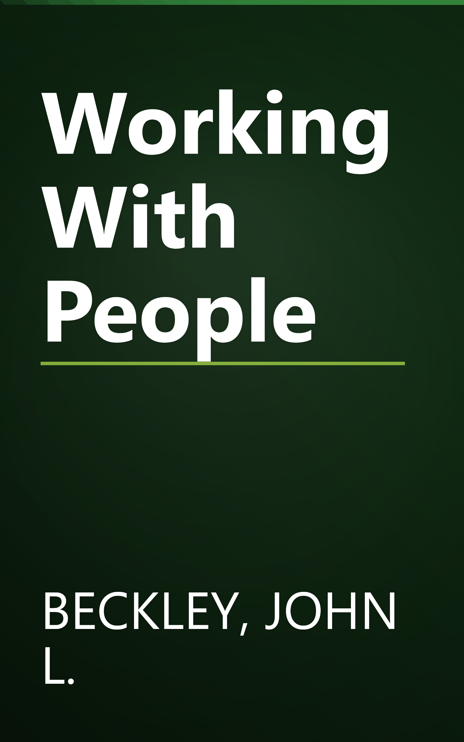 Working With People book cover