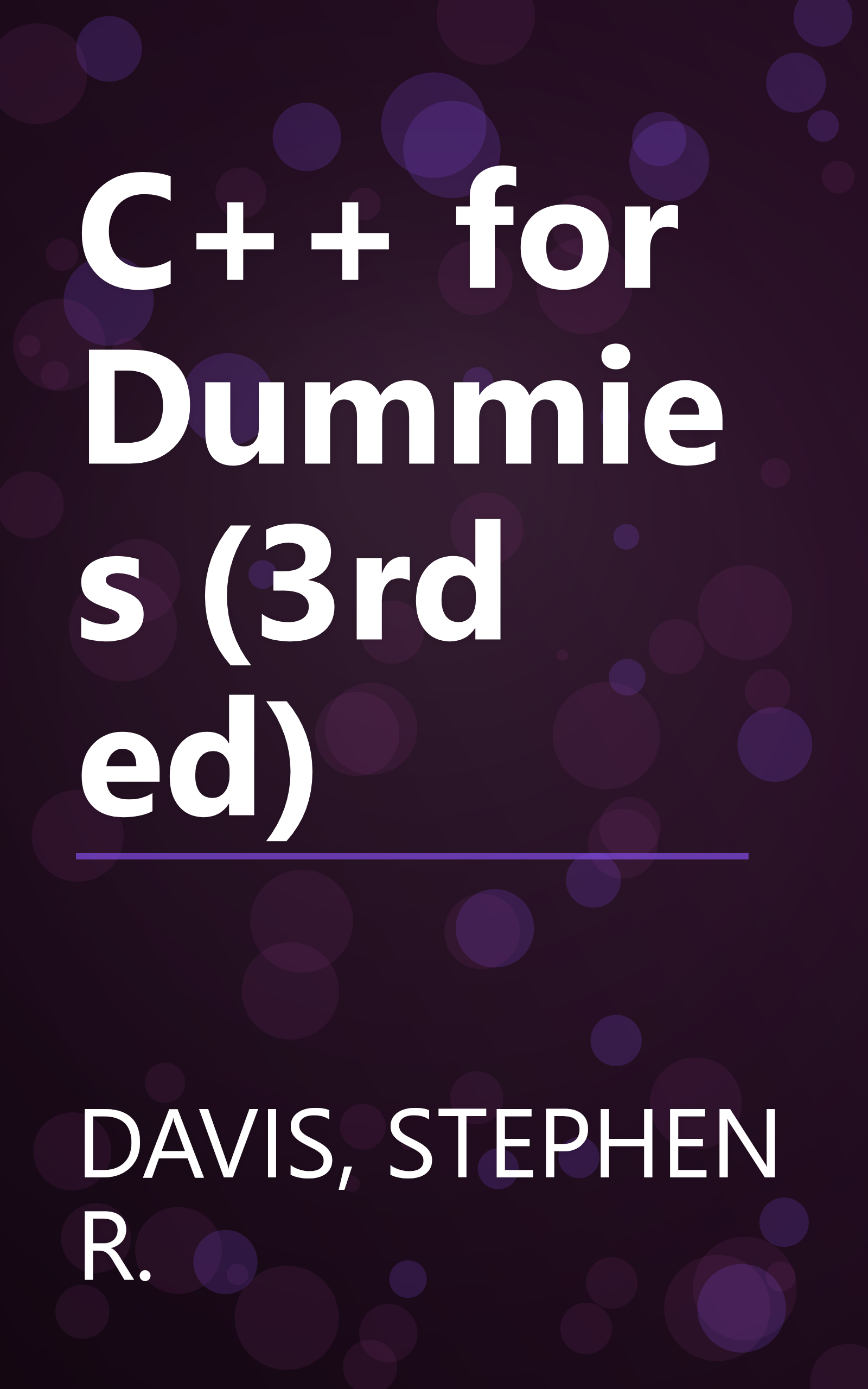 C++ for Dummies (3rd ed) book cover