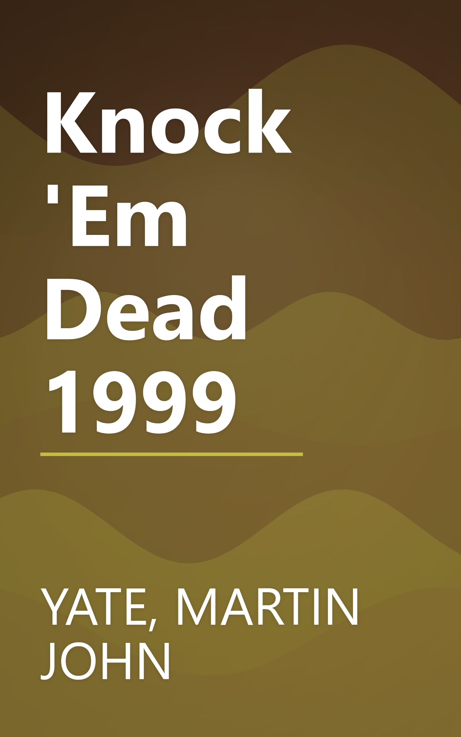 Knock 'Em Dead 1999 book cover