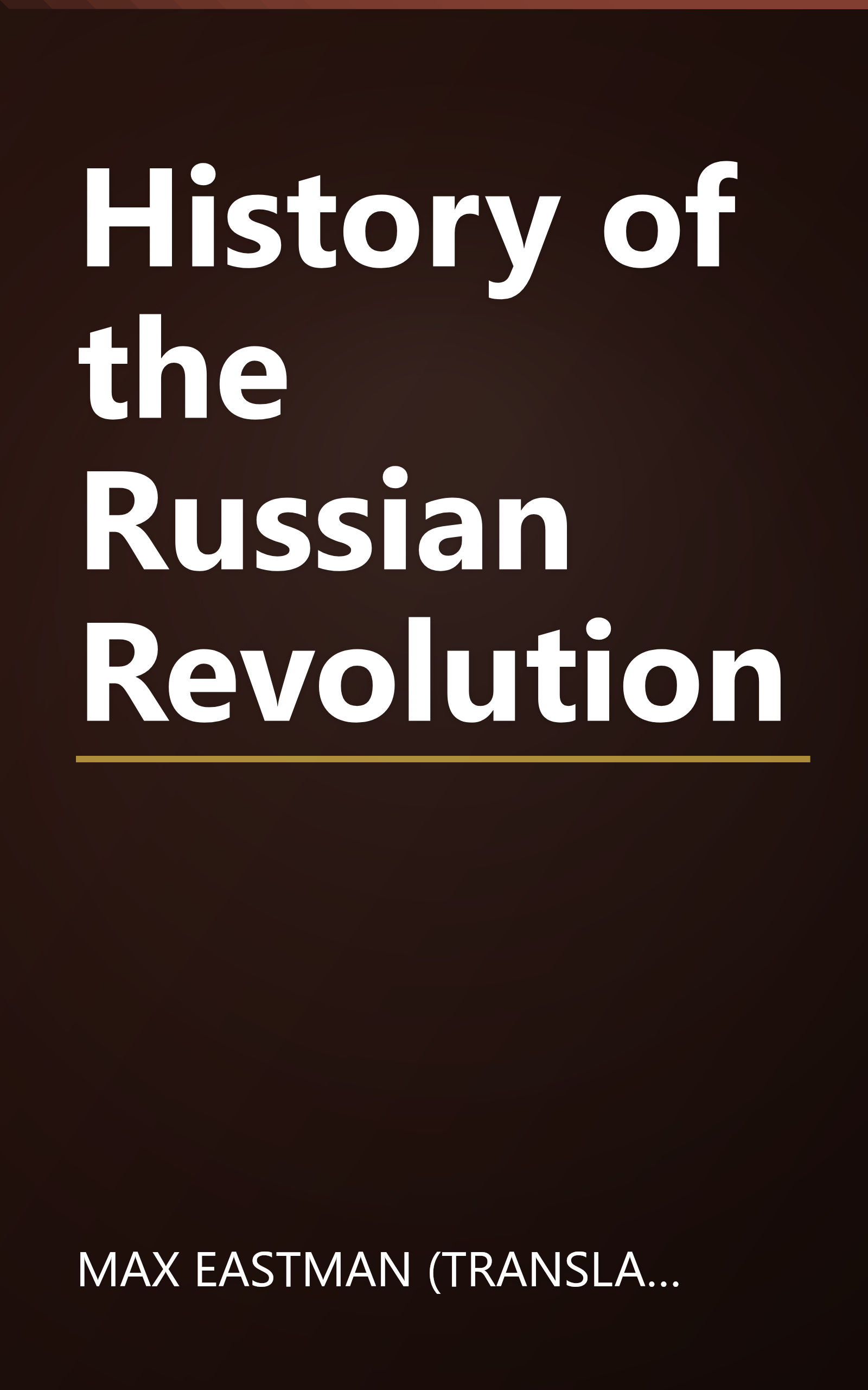 History of the Russian Revolution book cover