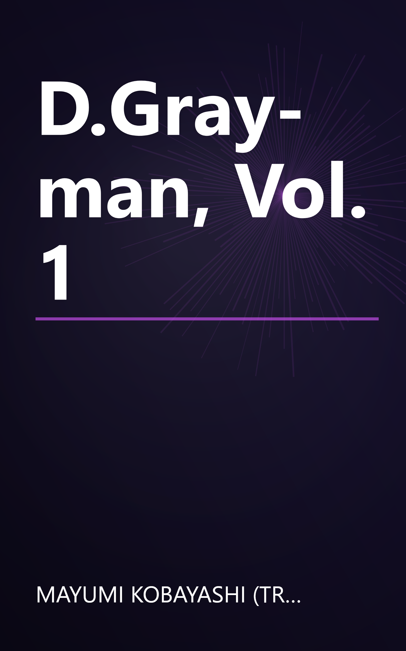 D.Gray-man, Vol. 1 book cover