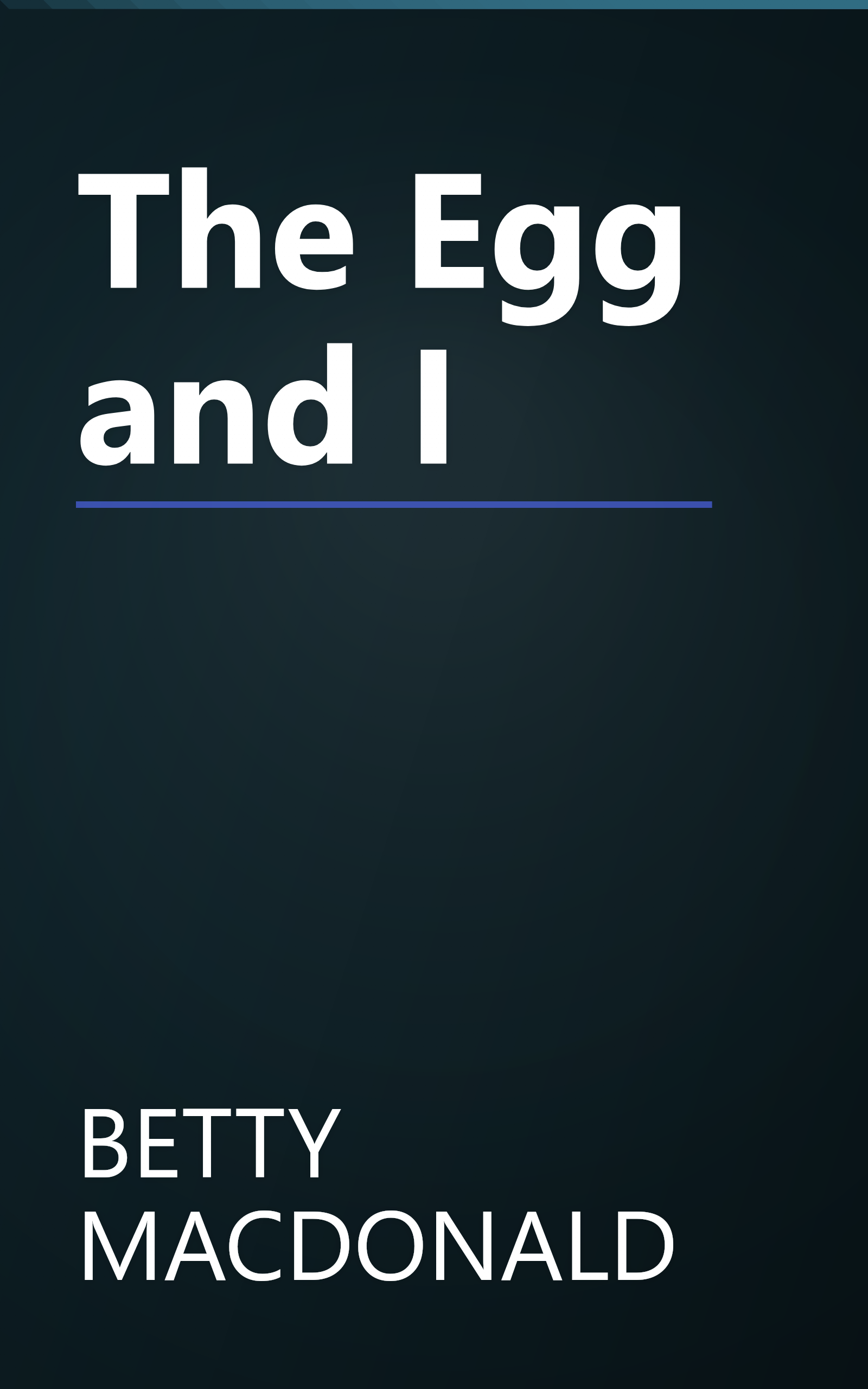 The Egg and I book cover
