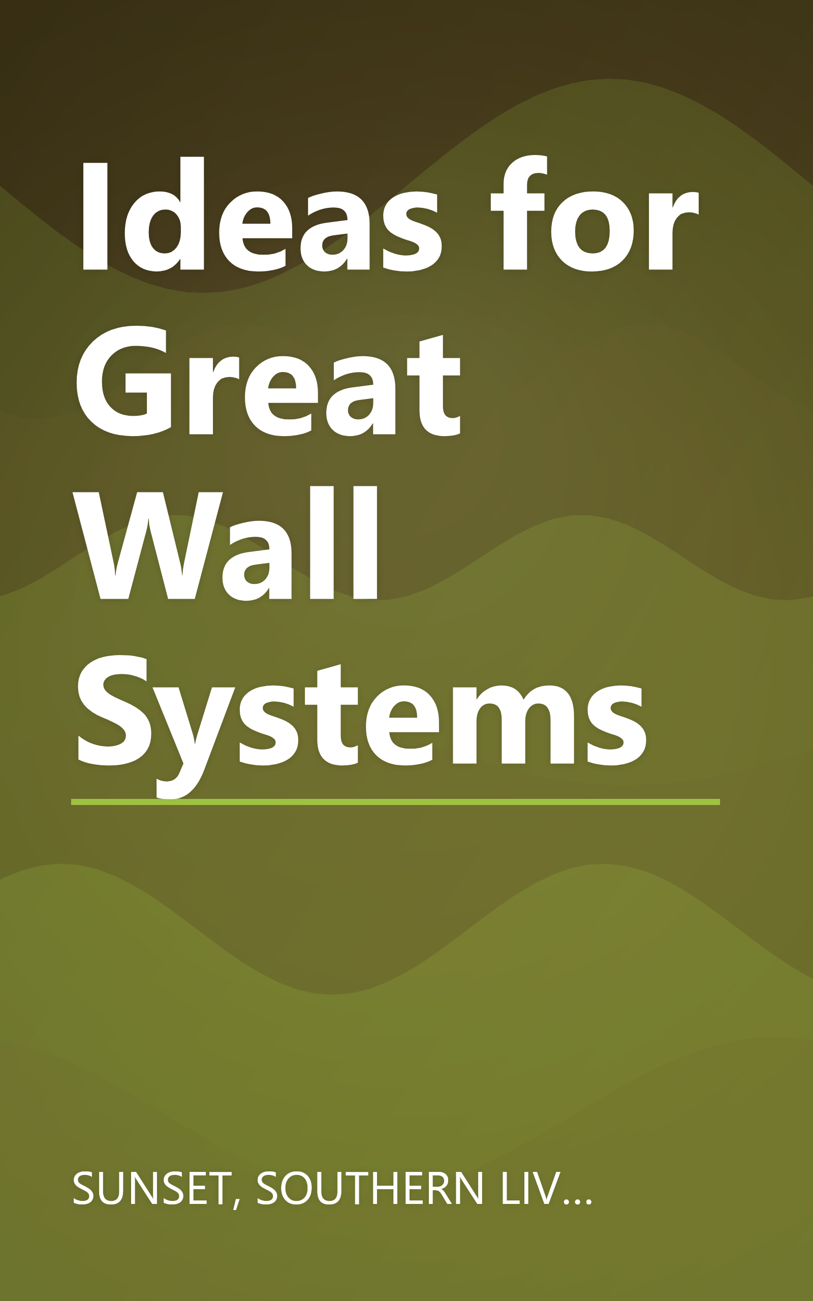 Ideas for Great Wall Systems book cover