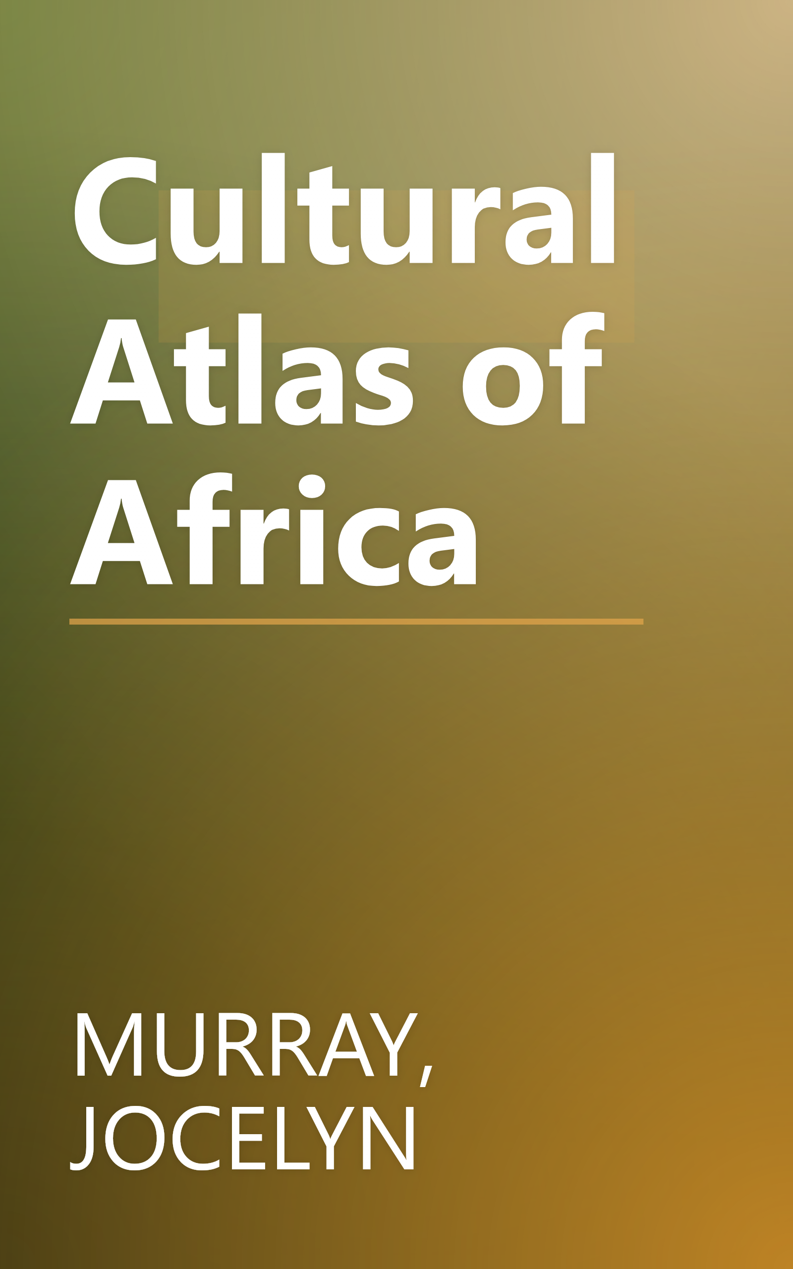 Cultural Atlas of Africa book cover