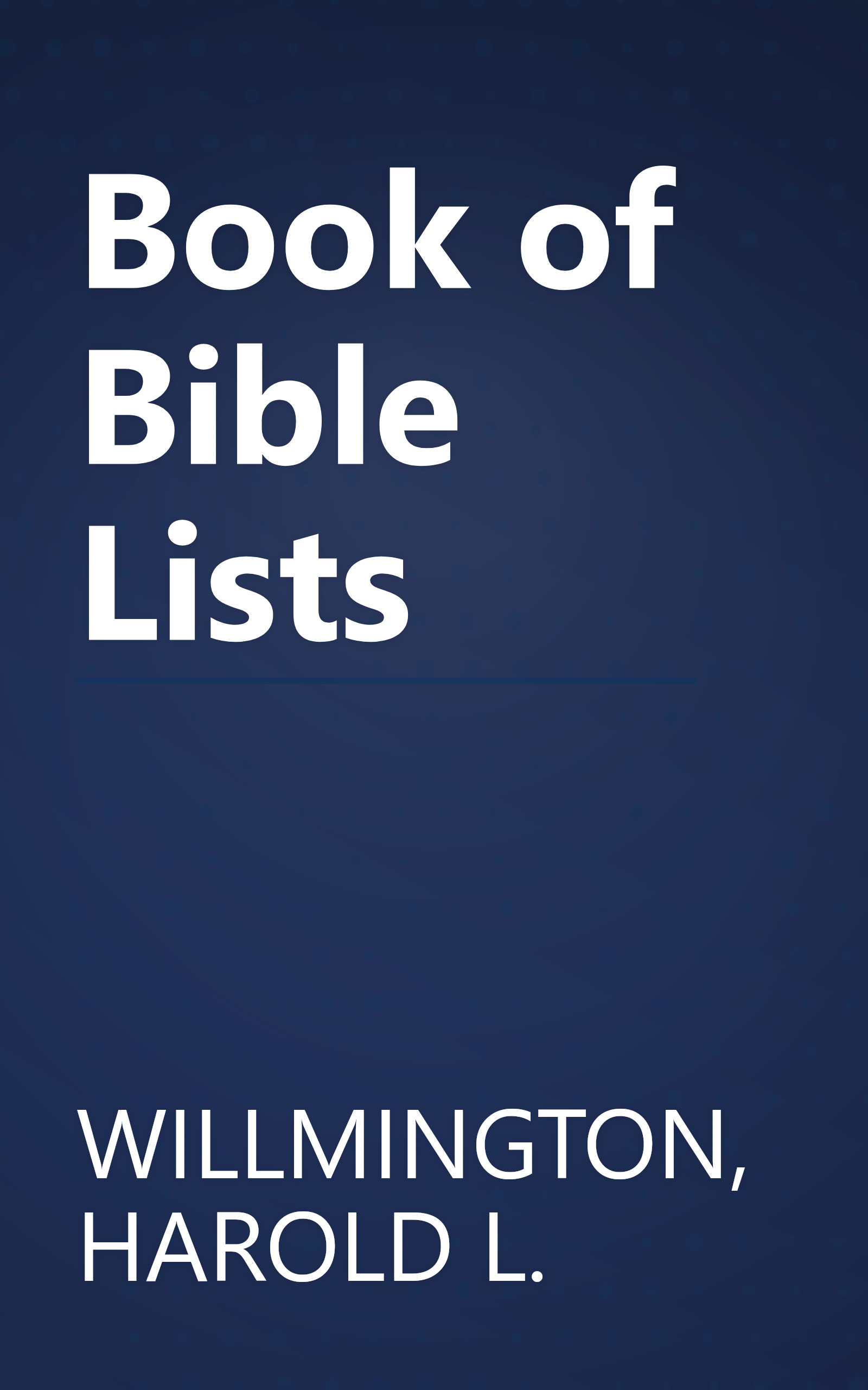 Book of Bible Lists book cover
