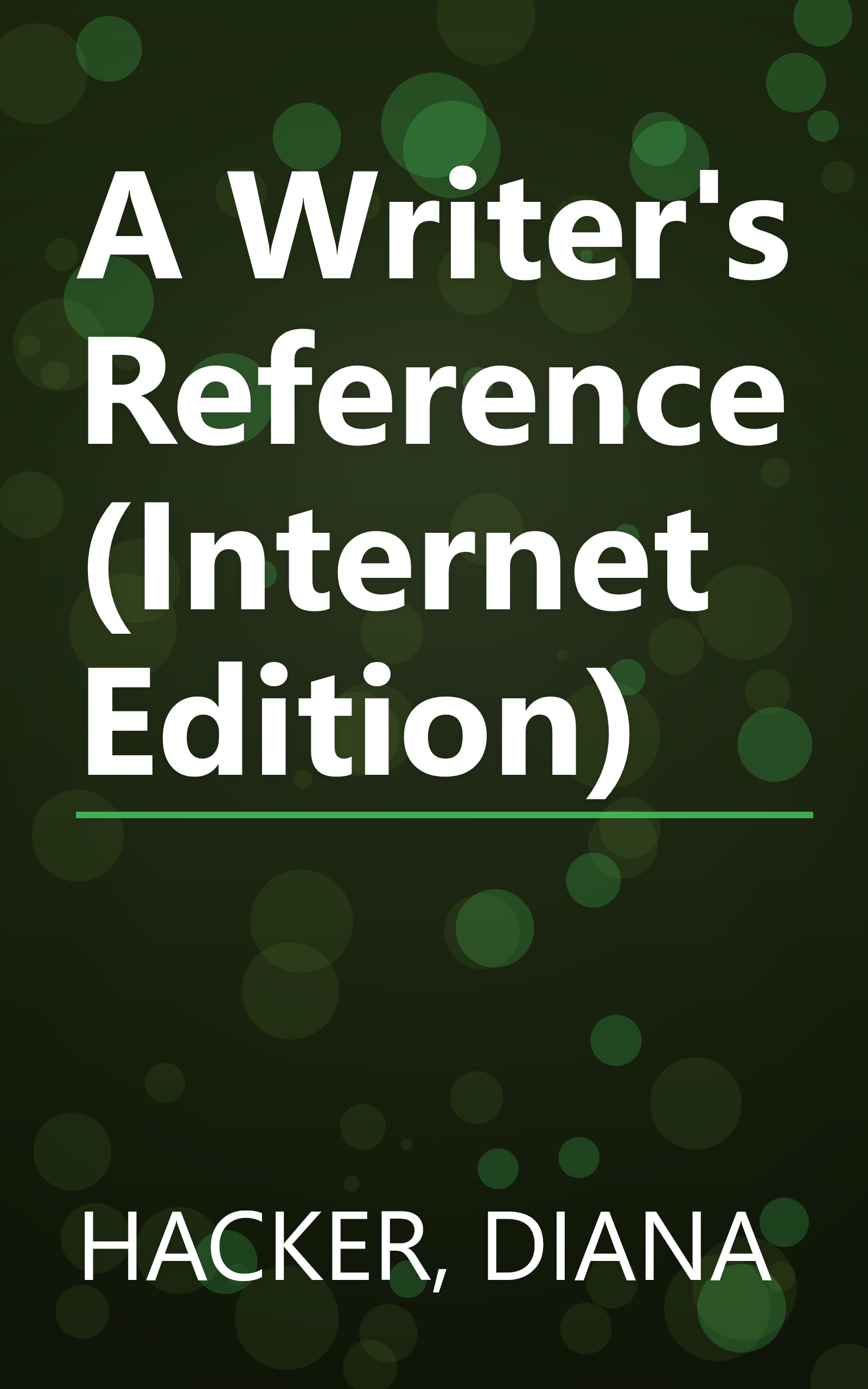 A Writer's Reference (Internet Edition) book cover