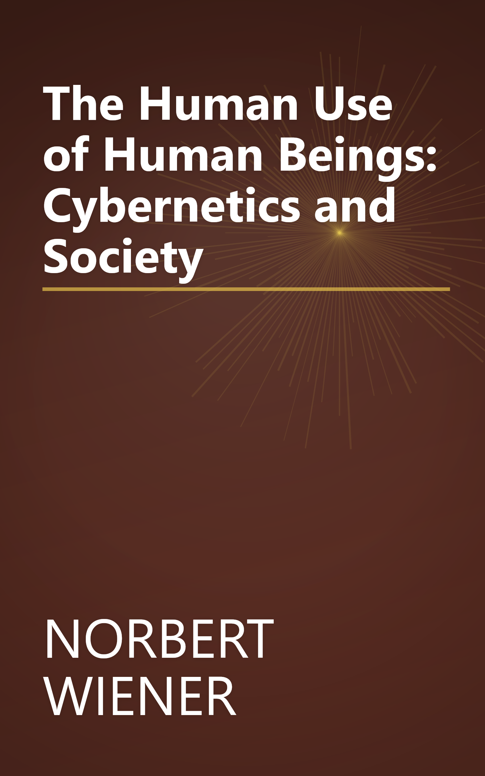 The Human Use of Human Beings: Cybernetics and Society book cover