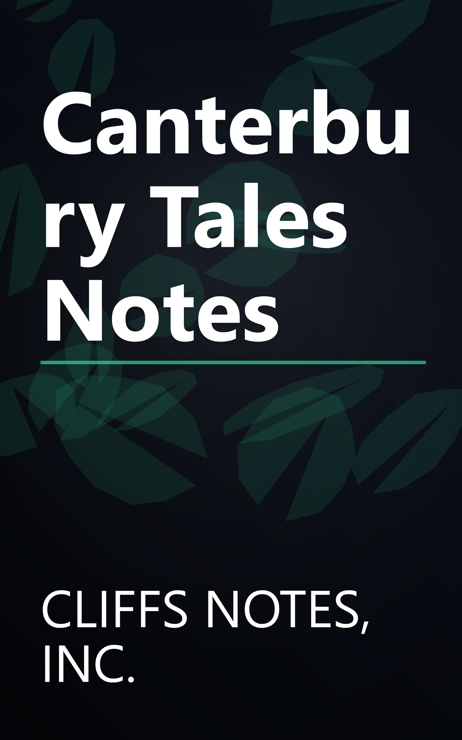 Canterbury Tales Notes book cover