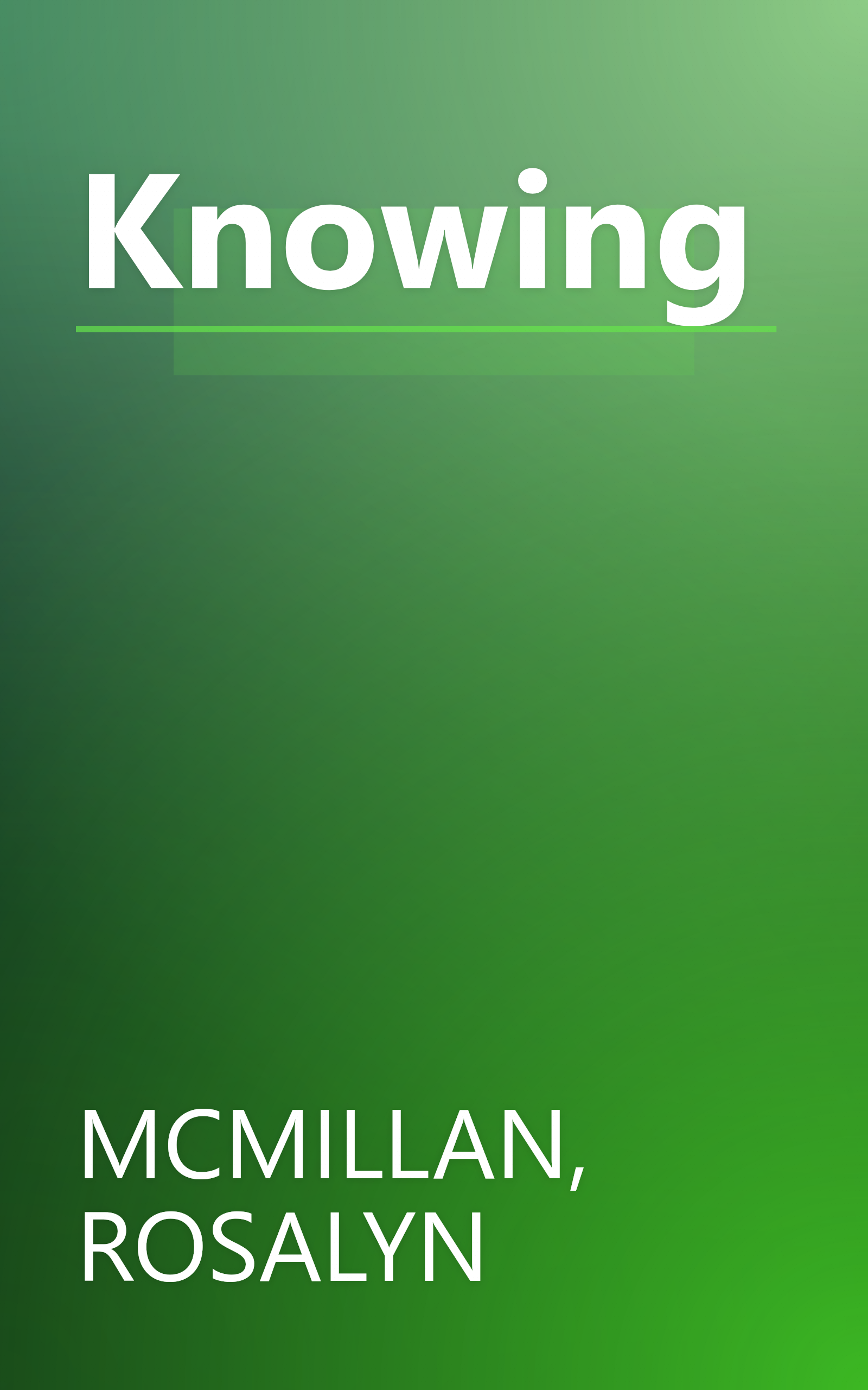 Knowing book cover