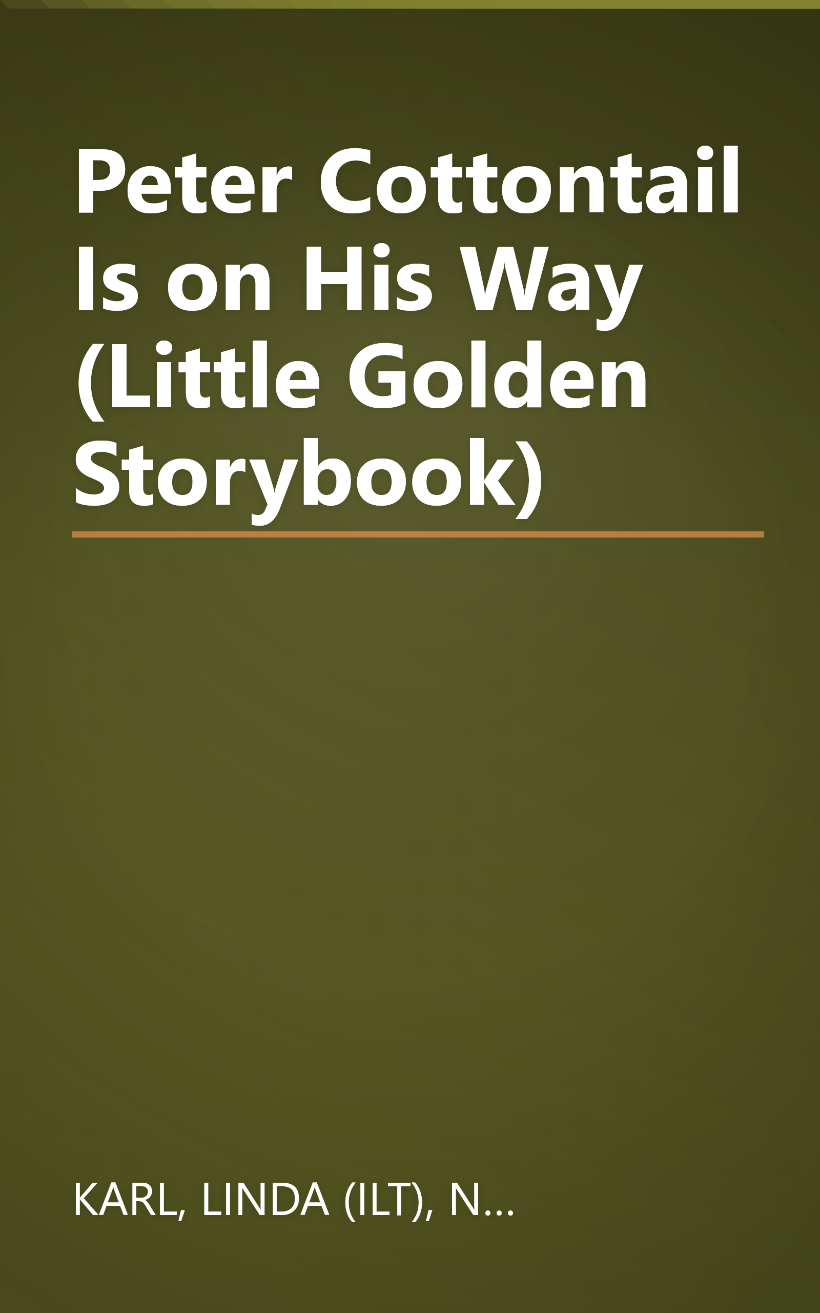 Peter Cottontail Is on His Way (Little Golden Storybook) book cover