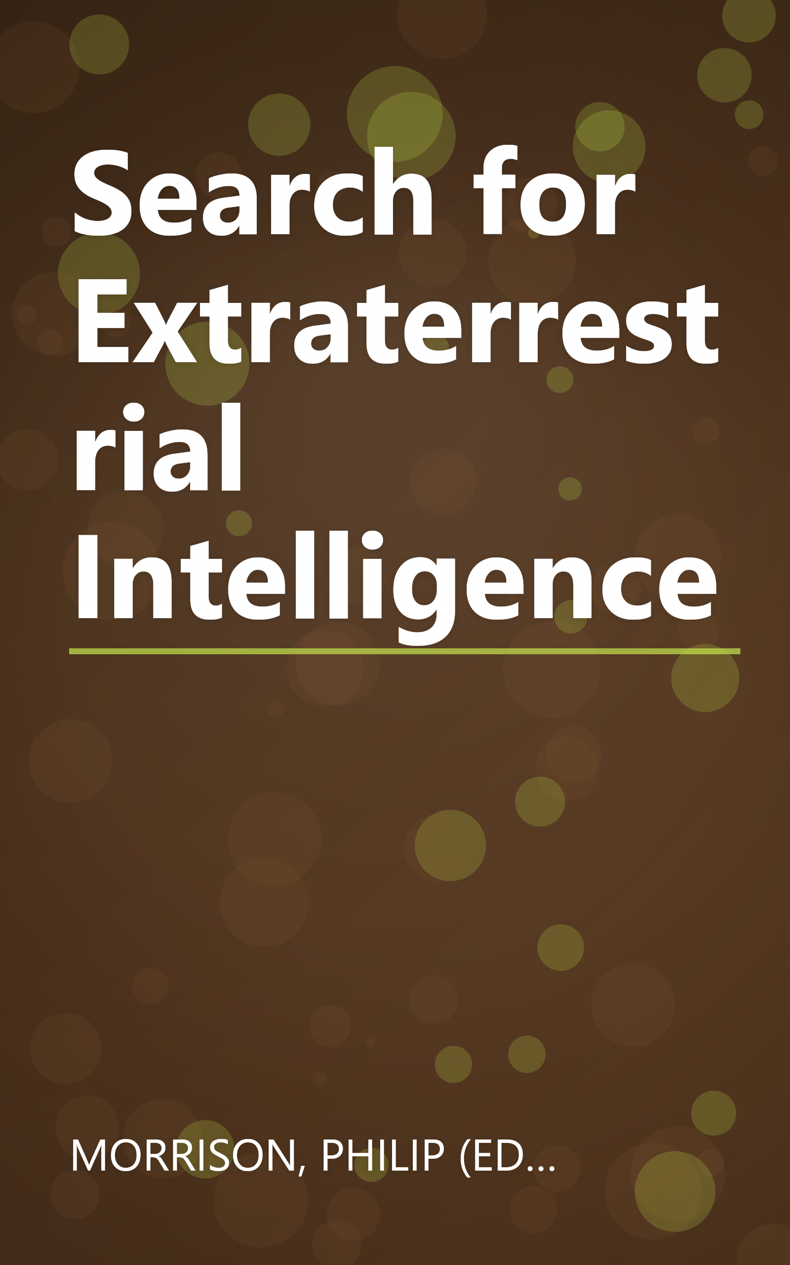 Search for Extraterrestrial Intelligence book cover