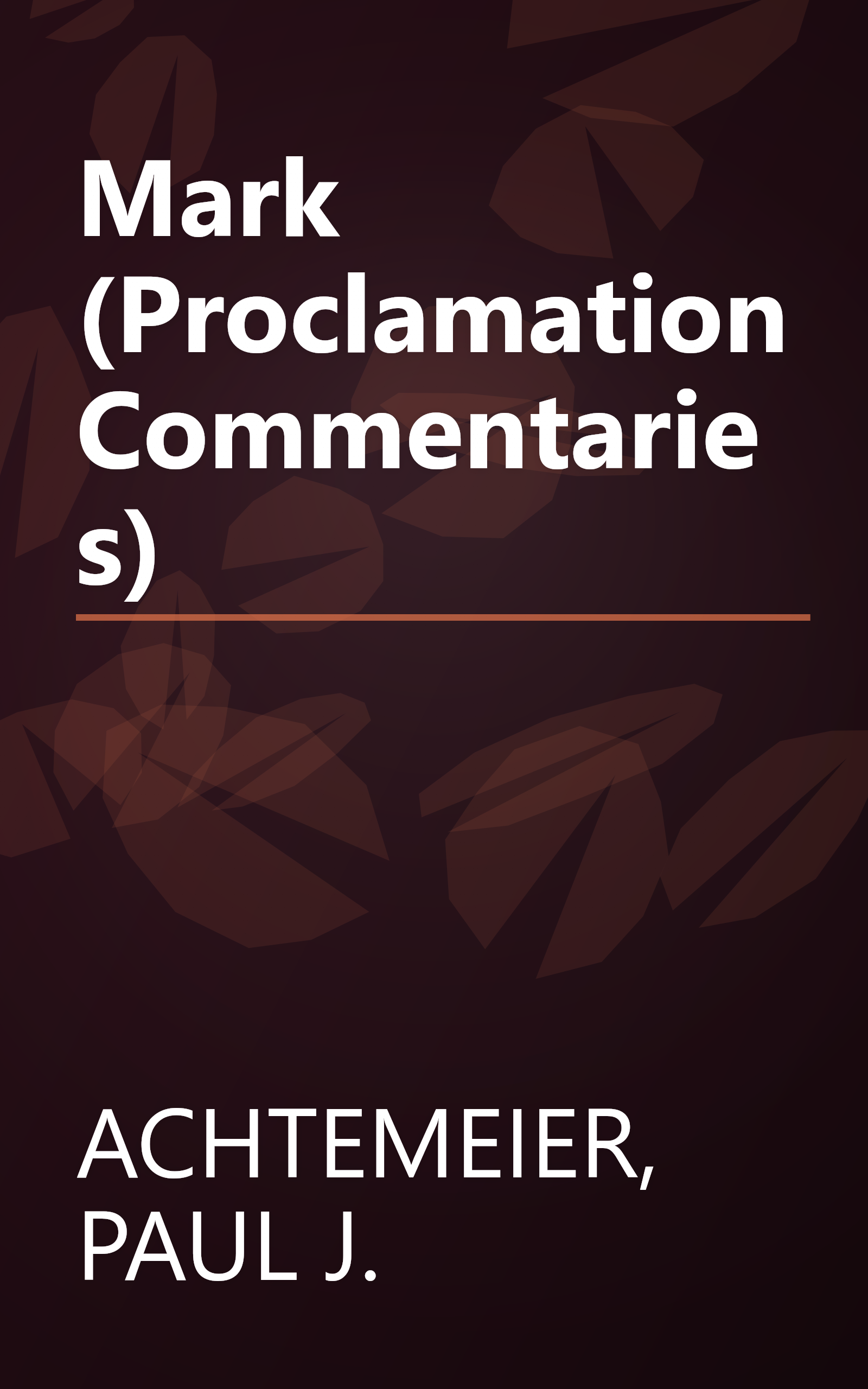 Mark (Proclamation Commentaries) book cover