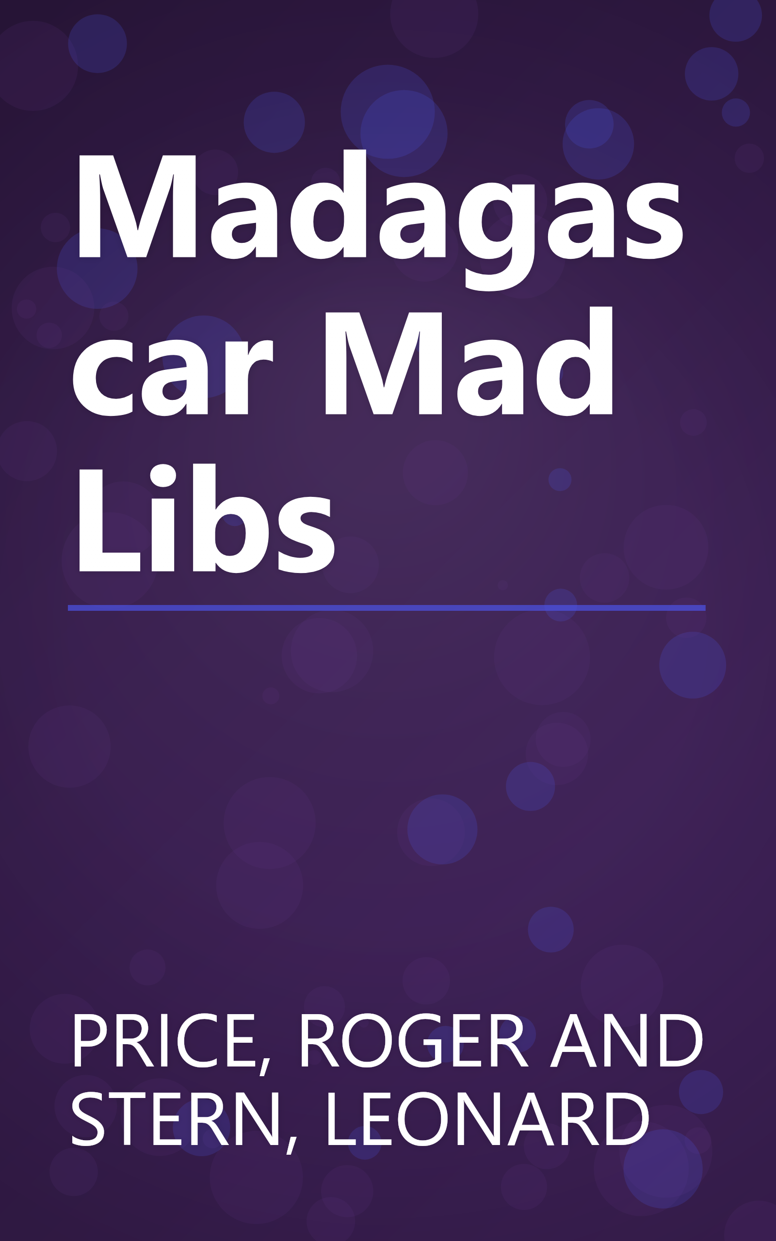 Madagascar Mad Libs book cover