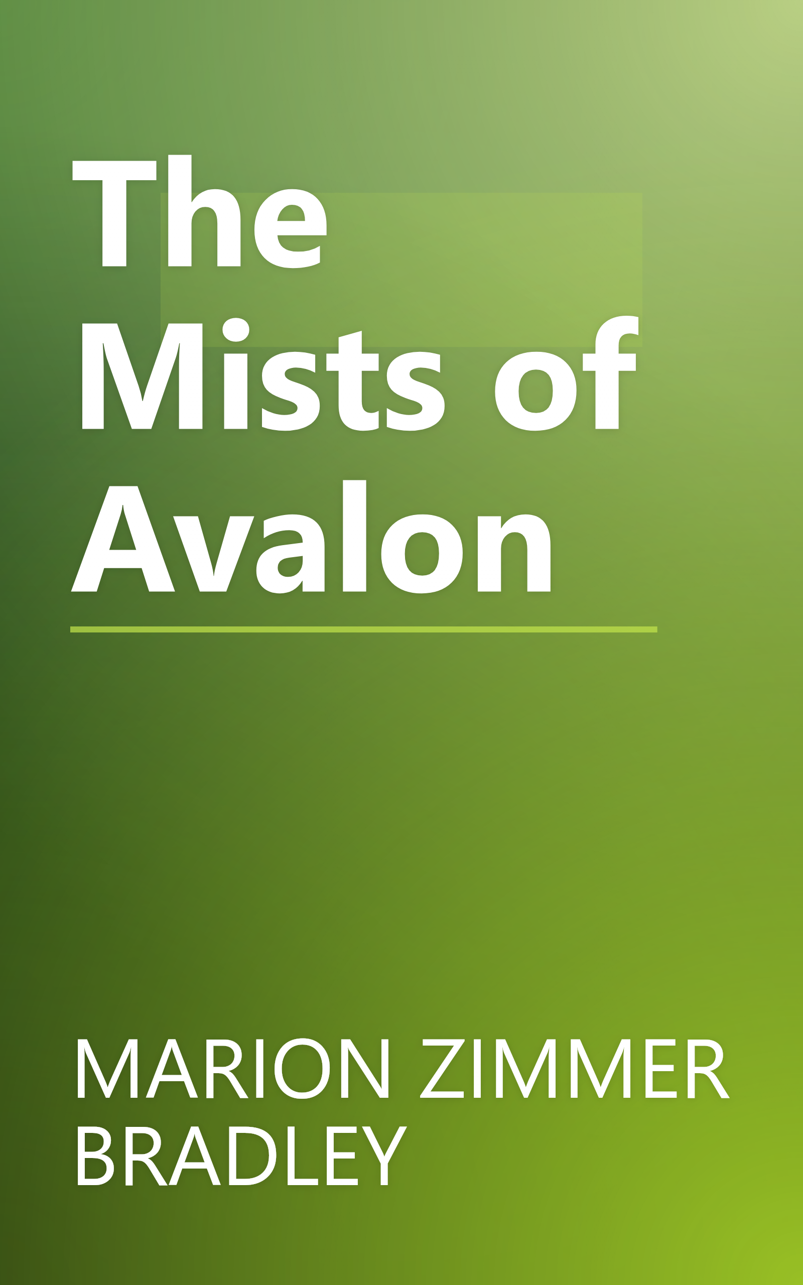 The Mists of Avalon book cover