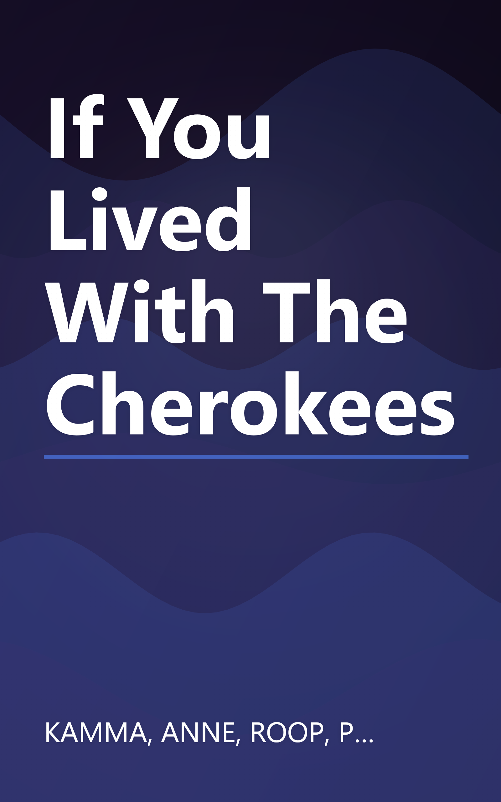 If You Lived With The Cherokees book cover