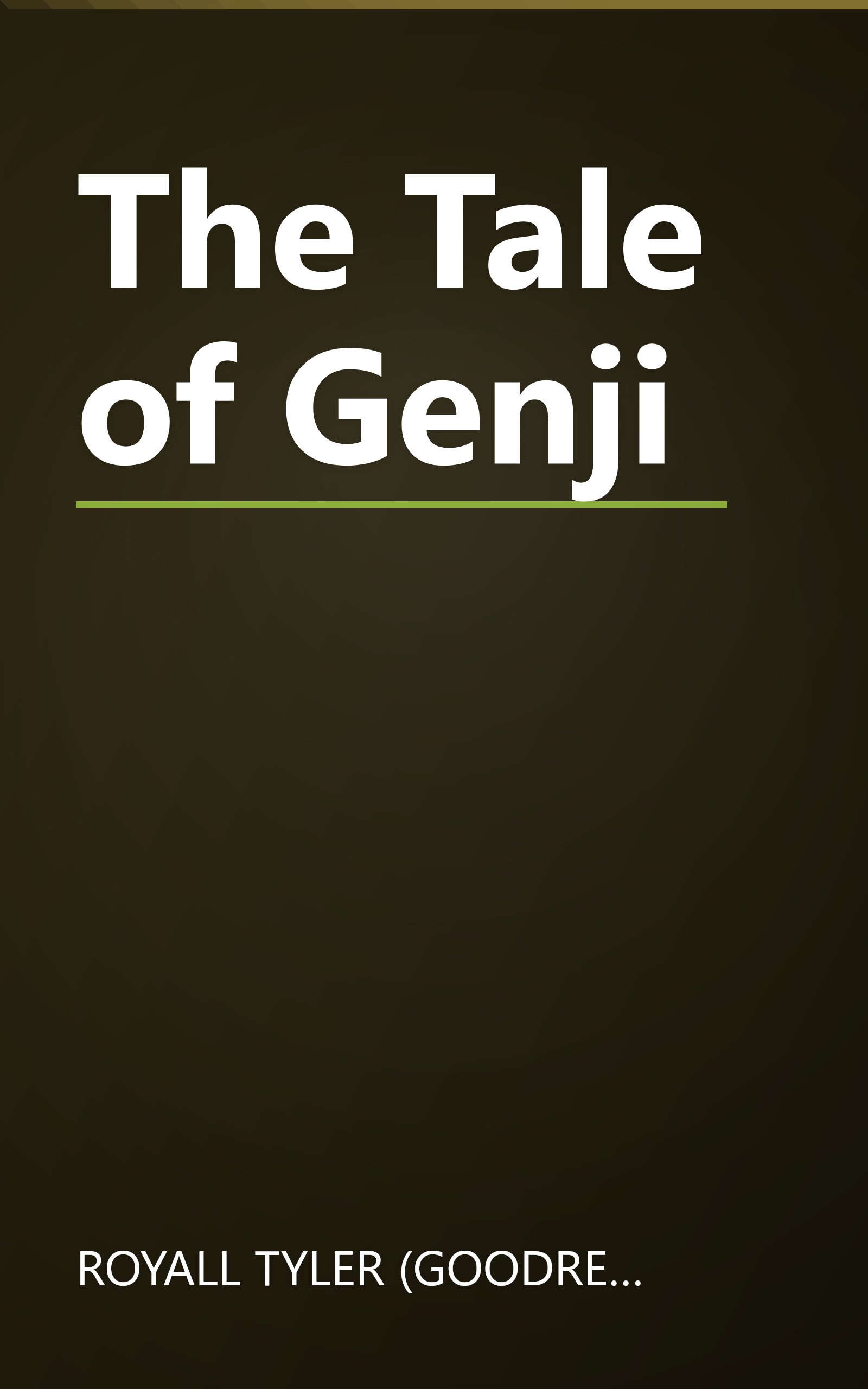 The Tale of Genji book cover