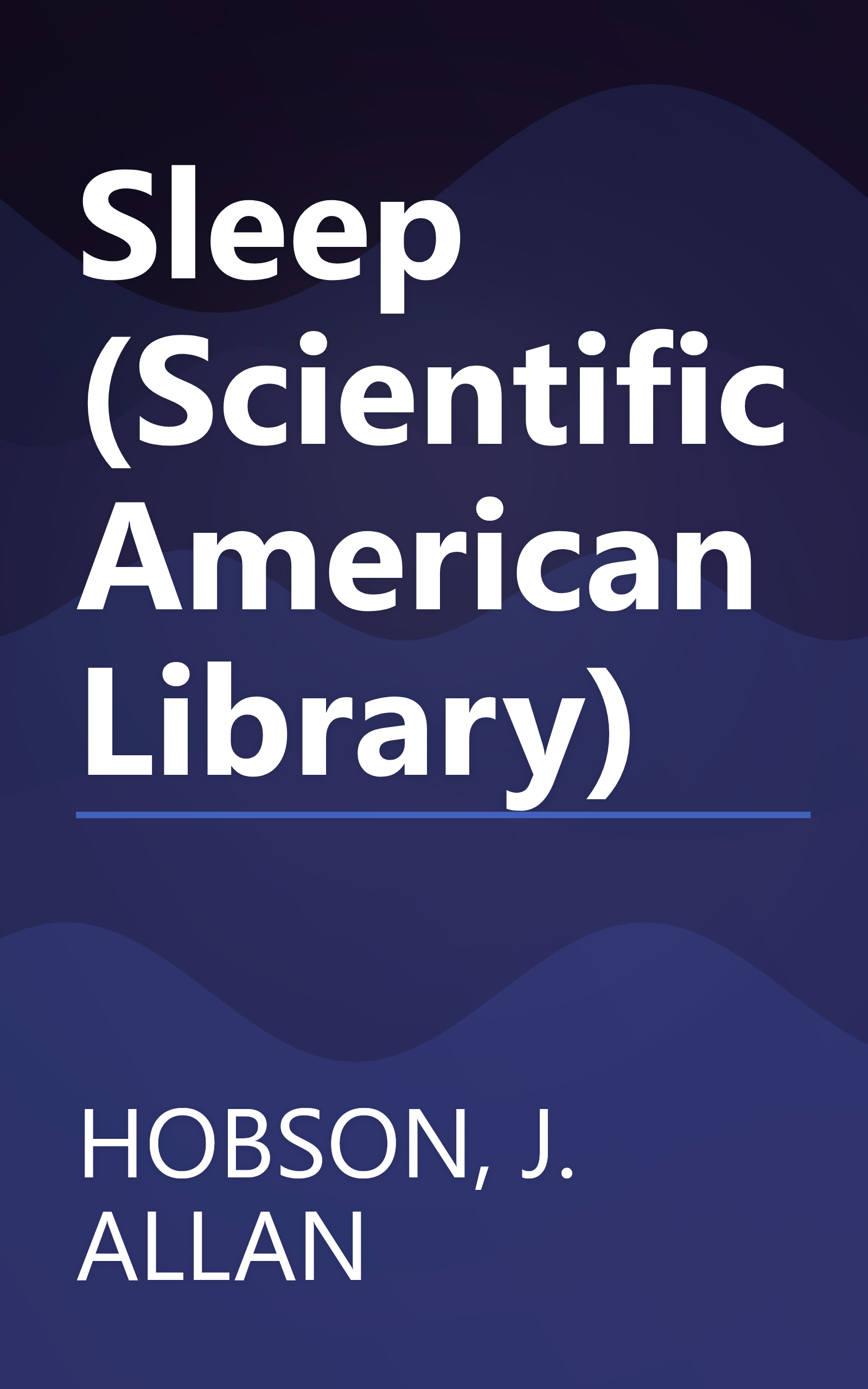 Sleep (Scientific American Library) book cover