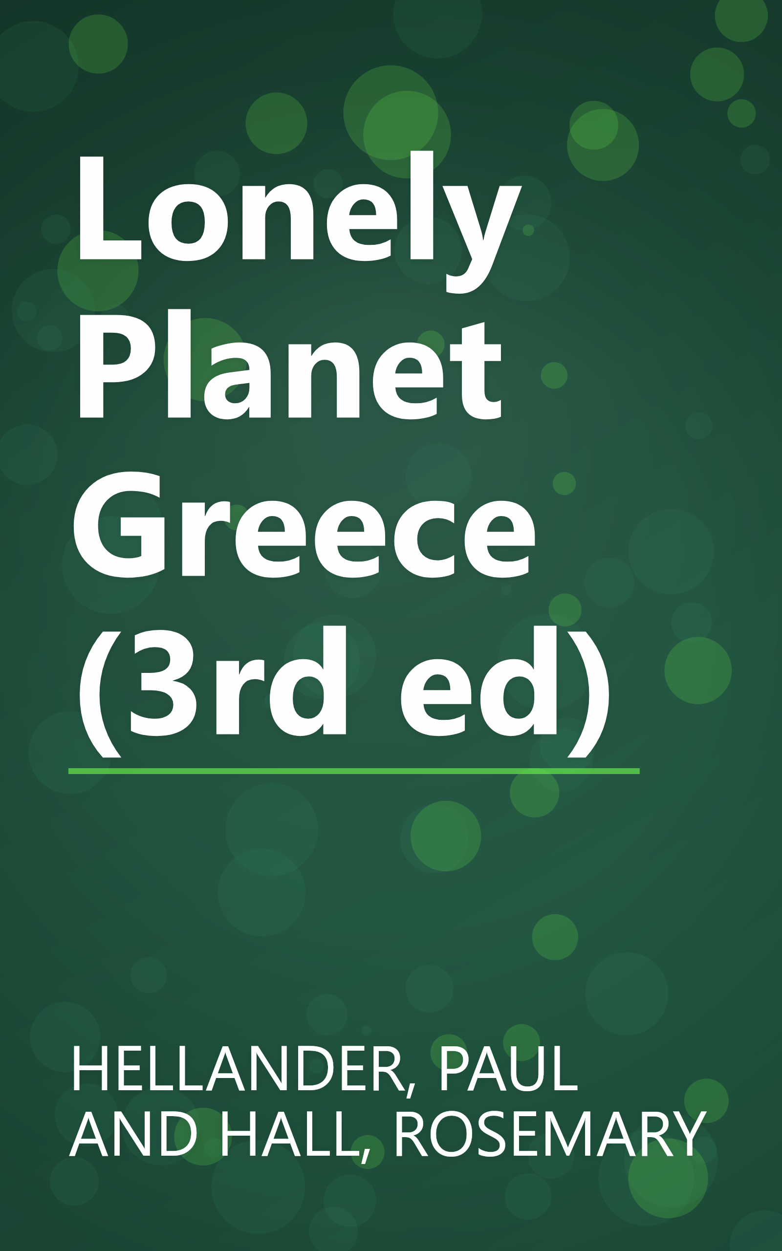 Lonely Planet Greece (3rd ed) book cover