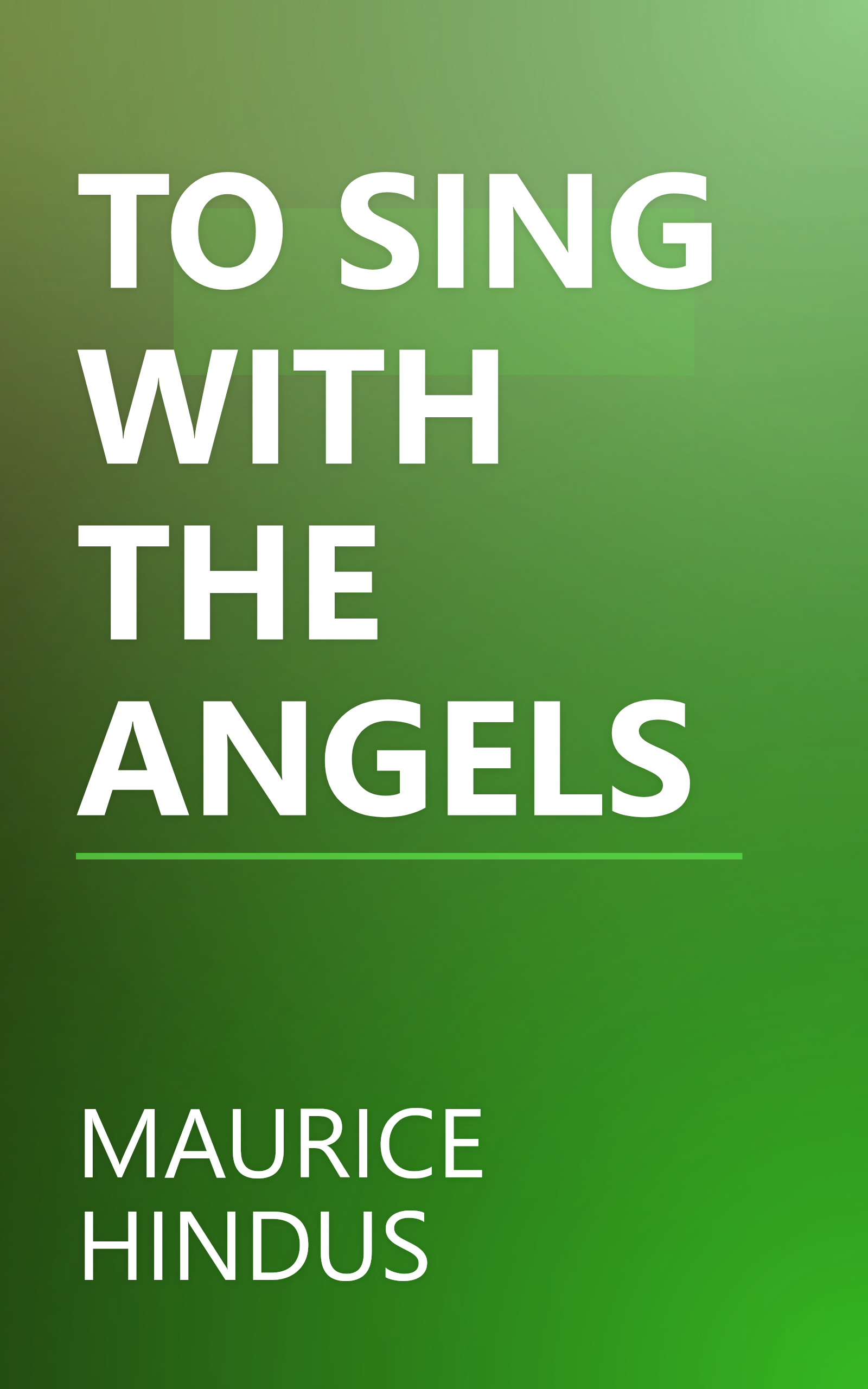 TO SING WITH THE ANGELS book cover
