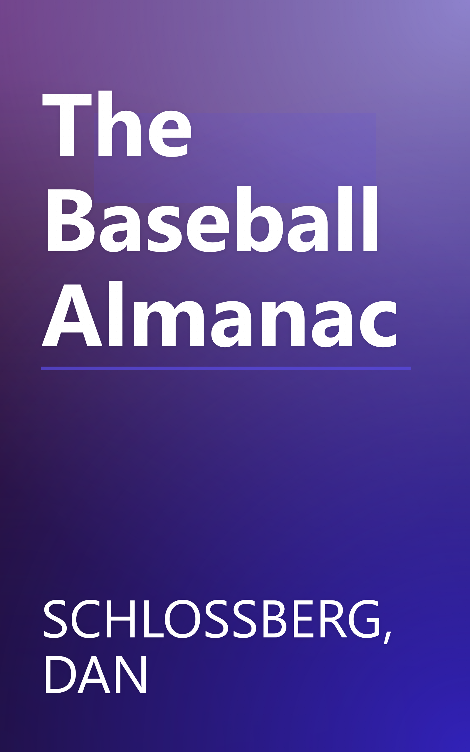 The Baseball Almanac book cover