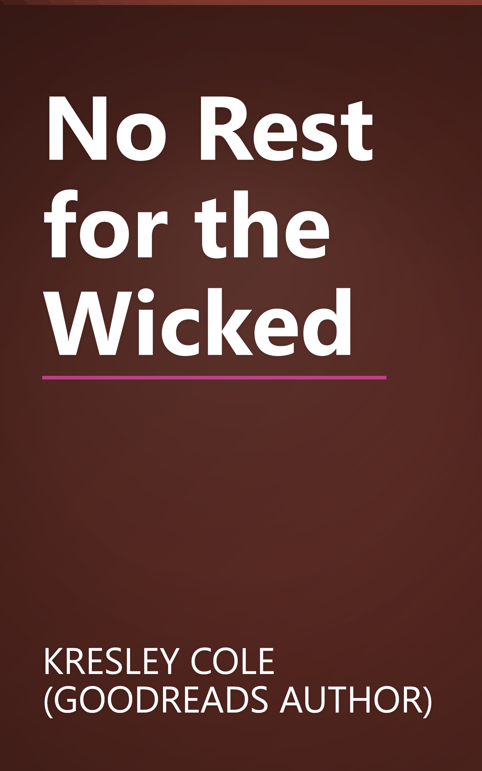 No Rest for the Wicked book cover