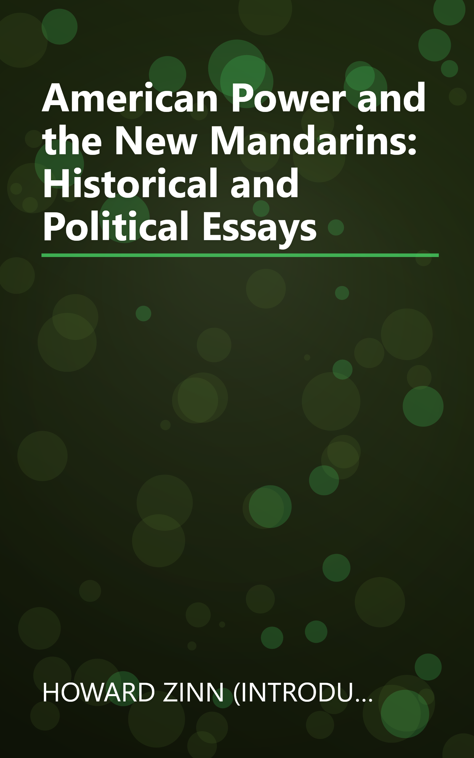 American Power and the New Mandarins: Historical and Political Essays book cover