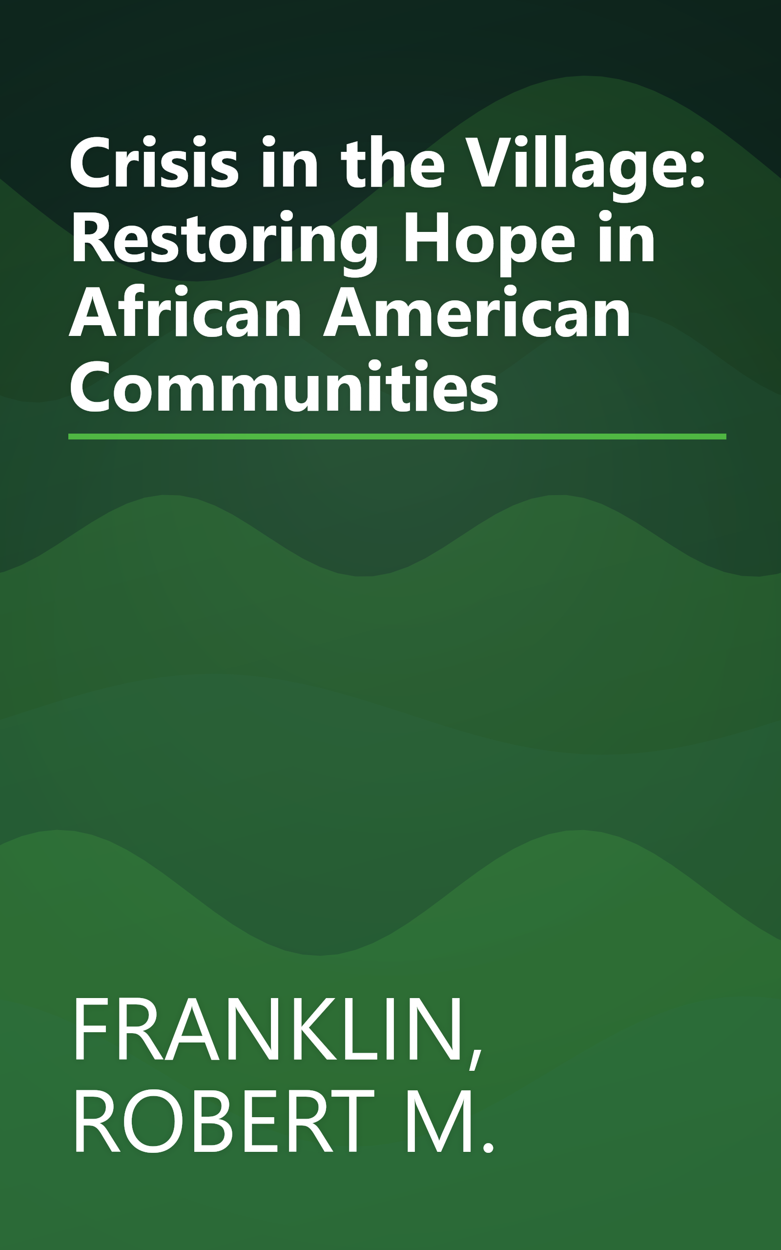 Crisis in the Village: Restoring Hope in African American Communities book cover