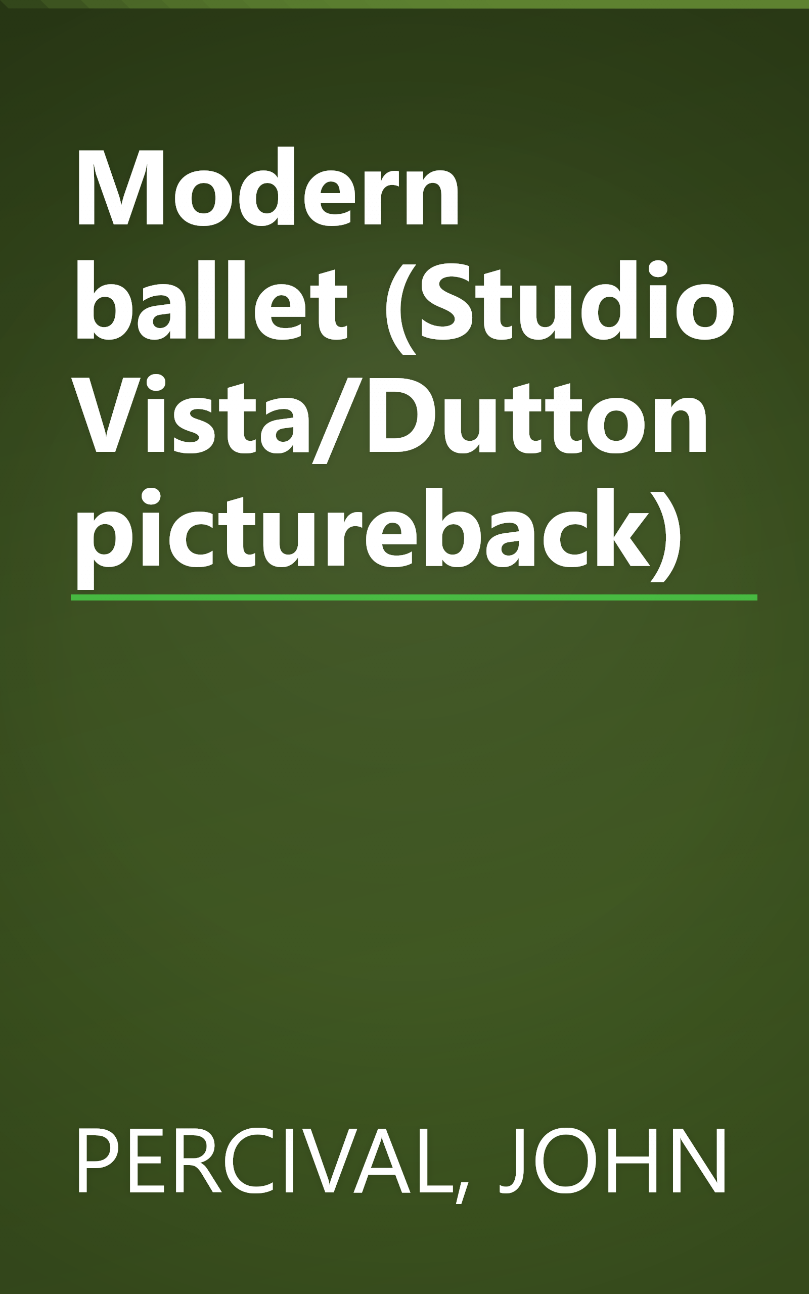 Modern ballet (Studio Vista/Dutton pictureback) book cover