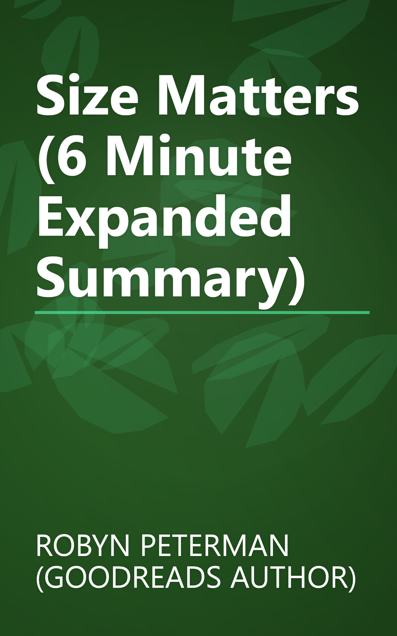 Size Matters (6 Minute   Expanded Summary) book cover