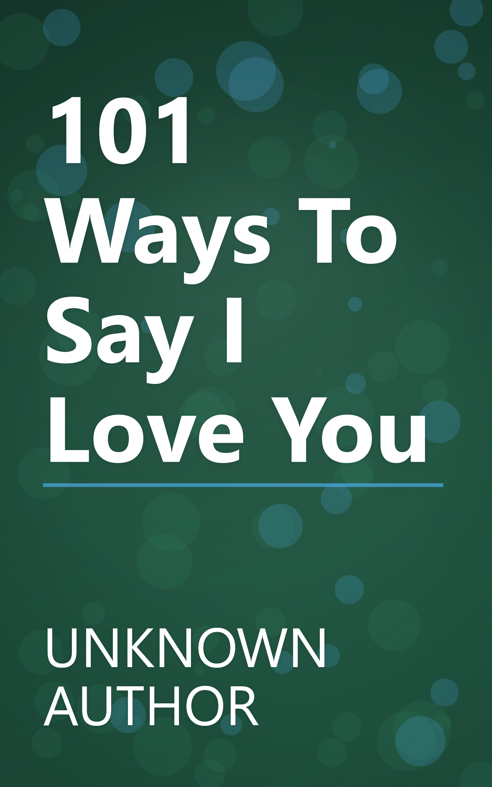101 Ways To Say  I Love You book cover