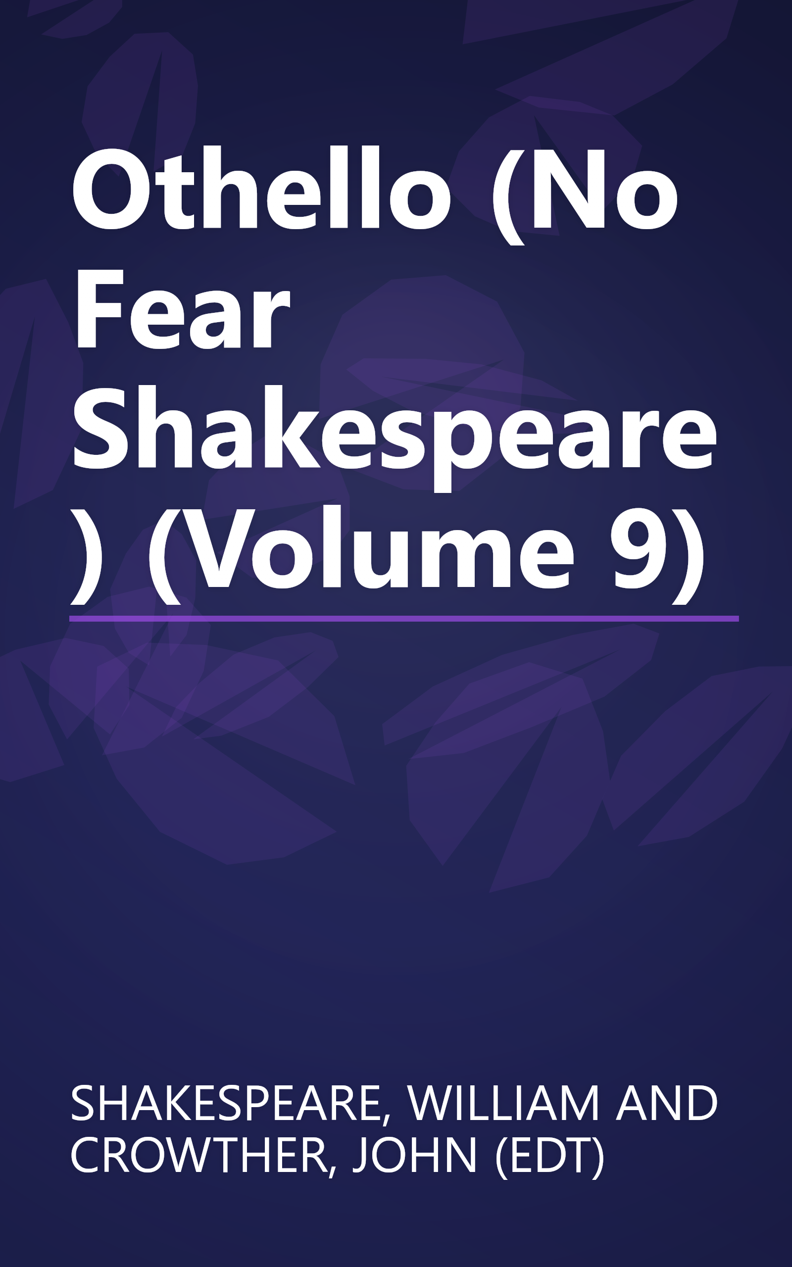 Othello (No Fear Shakespeare) (Volume 9) book cover