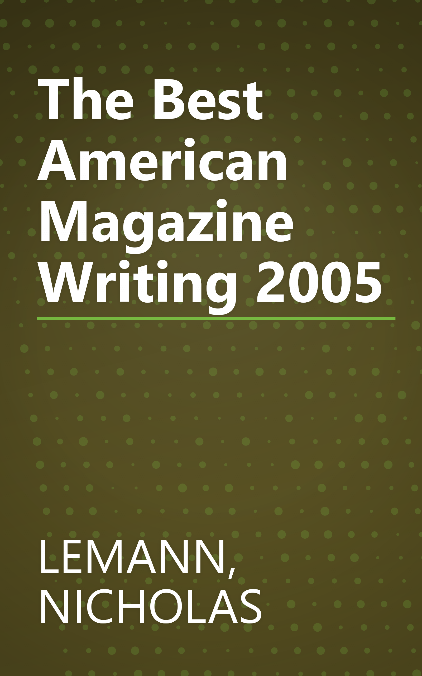 The Best American Magazine Writing 2005 book cover