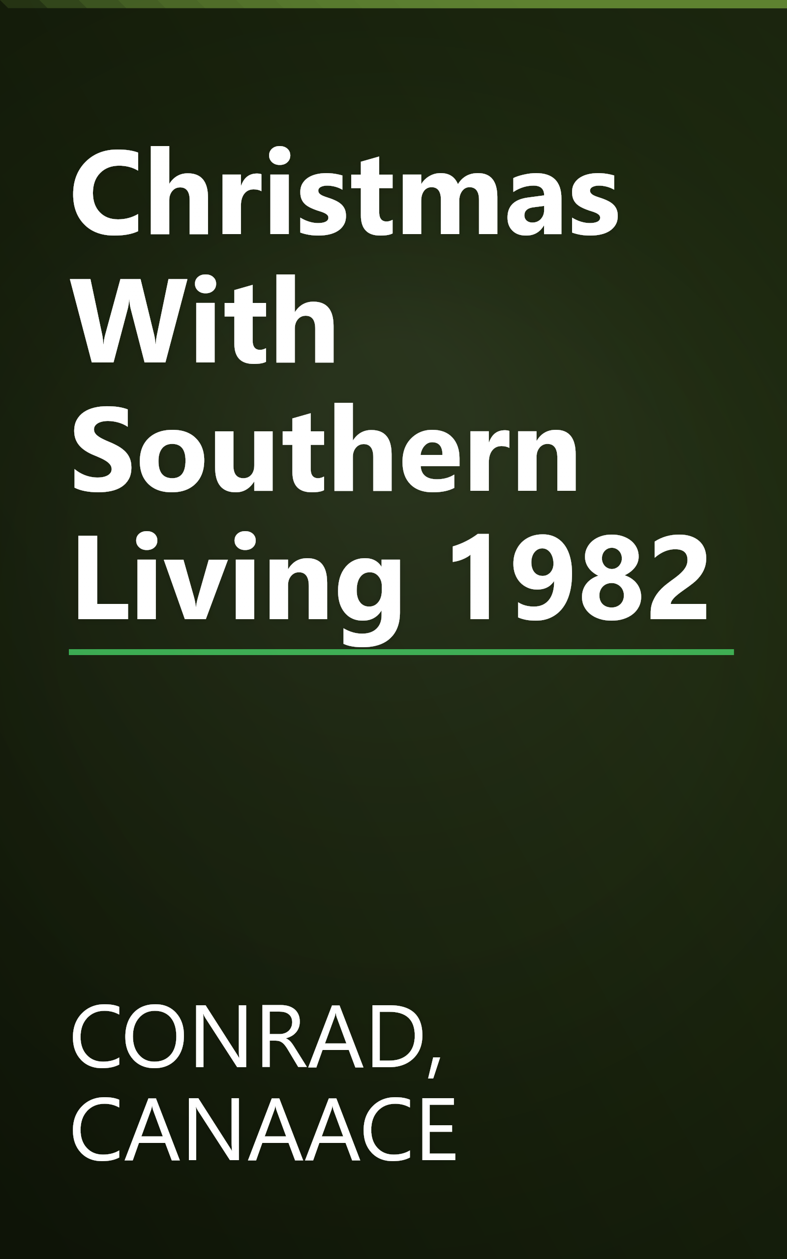 Christmas With Southern Living 1982 book cover