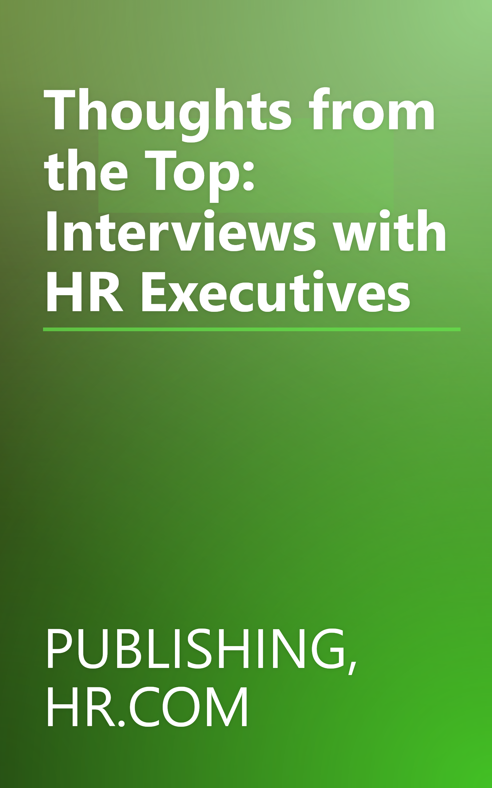 Thoughts from the Top: Interviews with HR Executives book cover