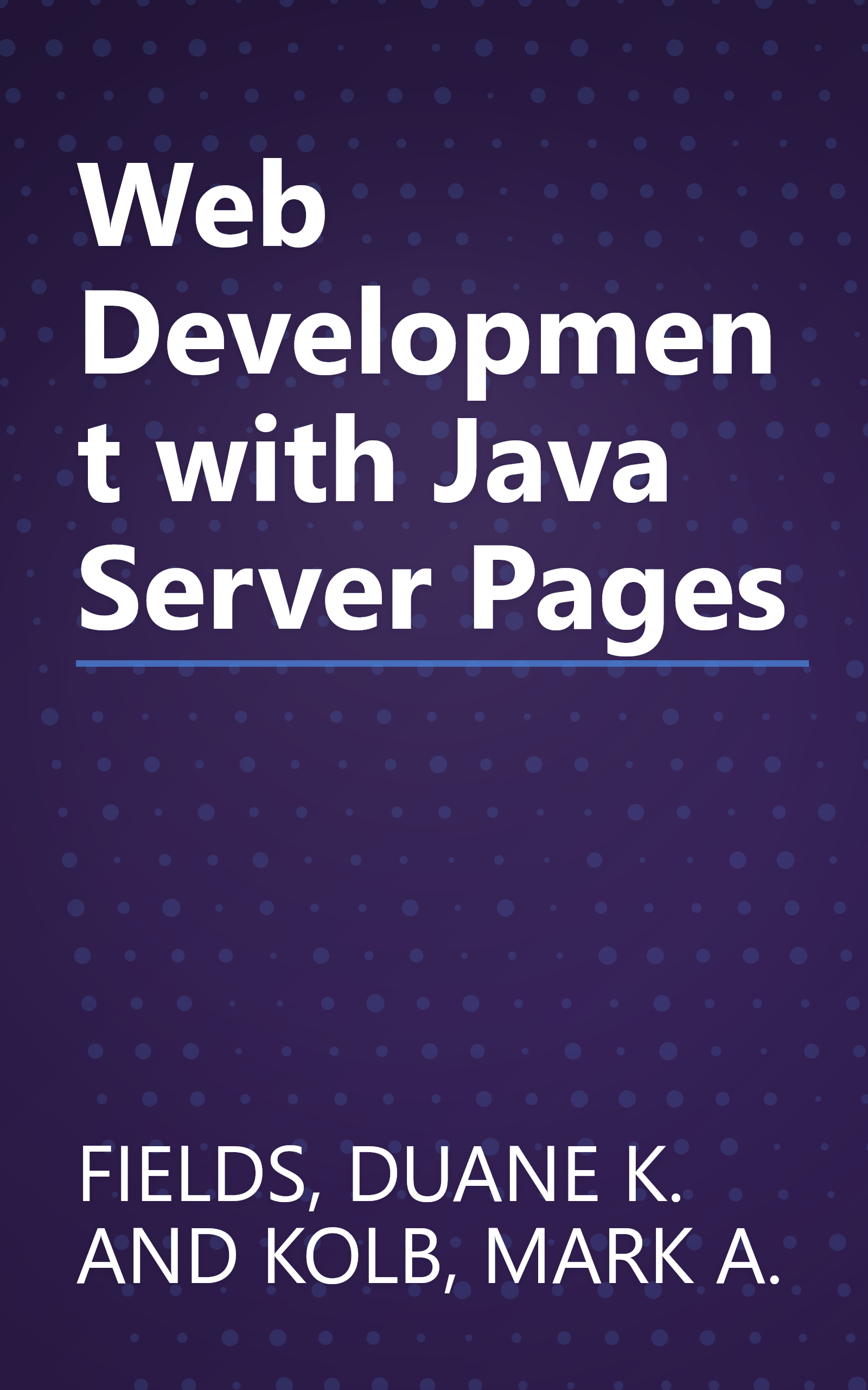 Web Development with Java Server Pages book cover