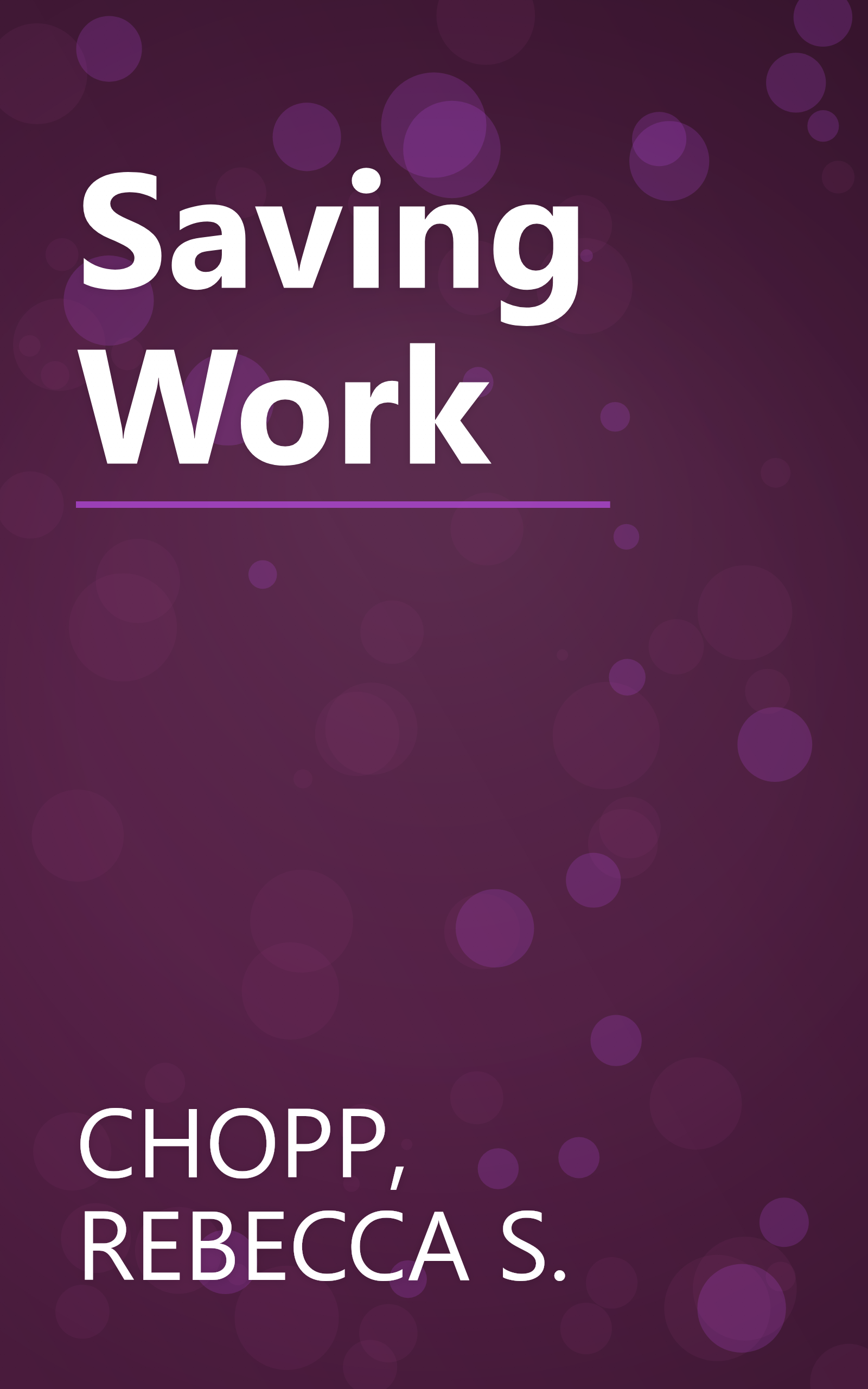 Saving Work book cover