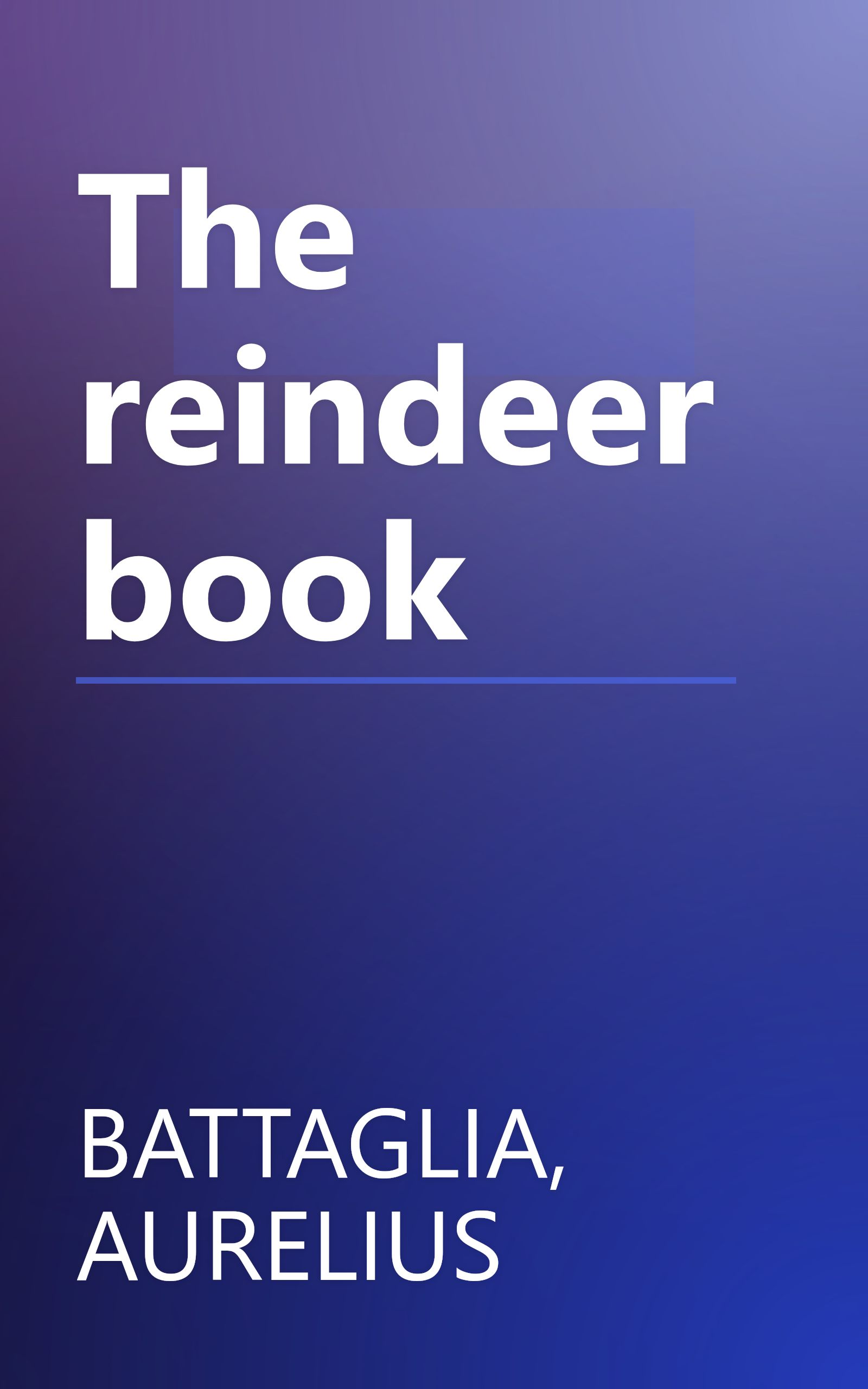 The reindeer book book cover