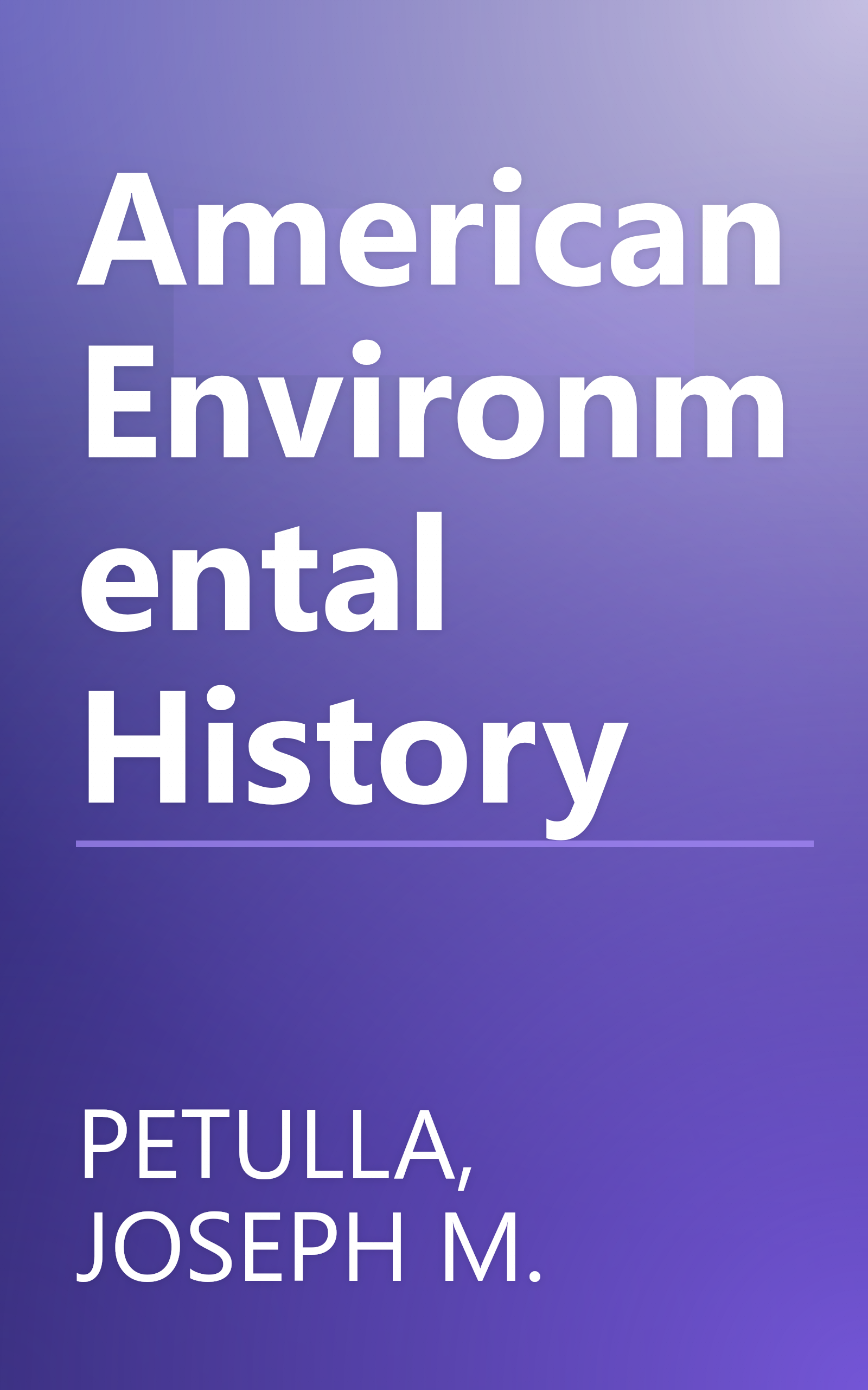 American Environmental History book cover