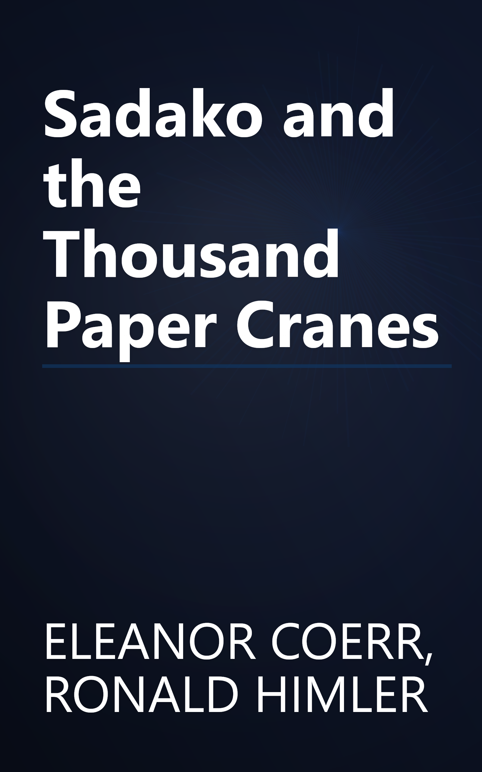 Sadako and the Thousand Paper Cranes book cover