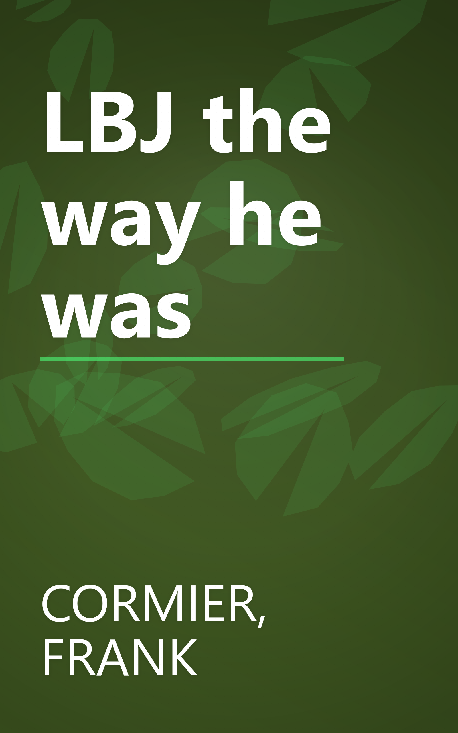 LBJ the way he was book cover